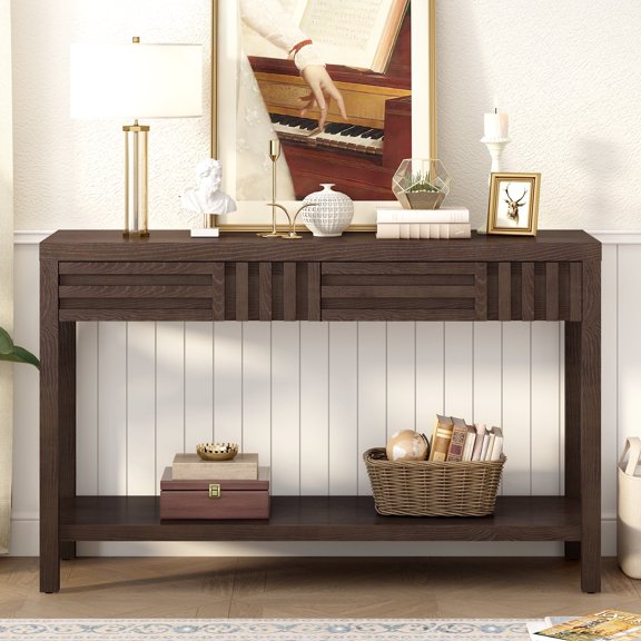 Signature Design by Ashley Fayemour Solid Wood Console Sofa Table ...