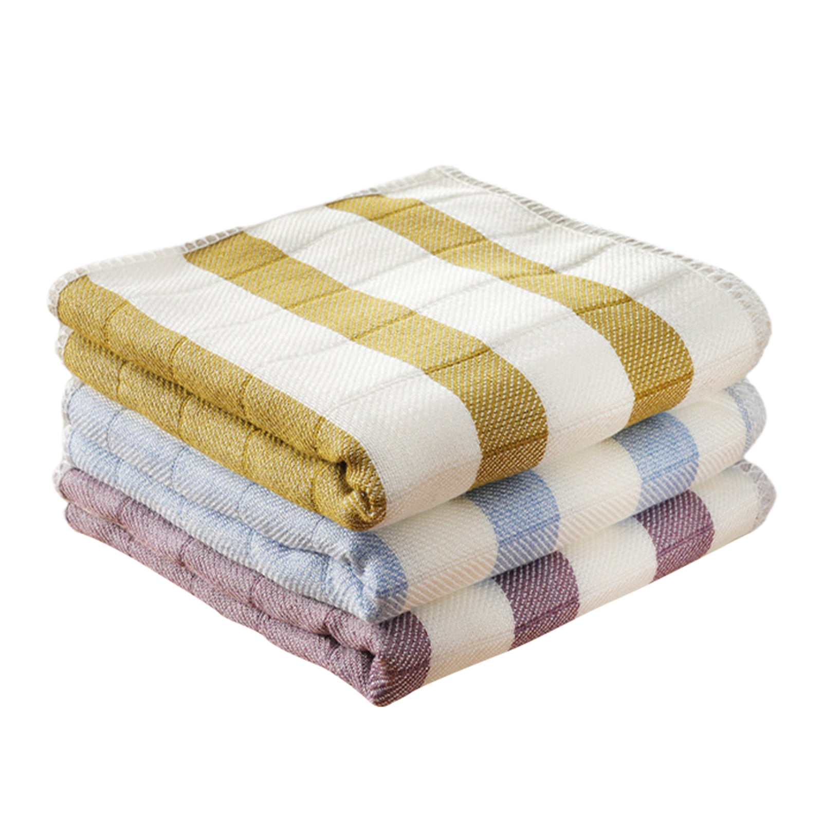 Striped Dish Towel 3pcs Striped Dishwash Rag Set Soft Durable Water ...