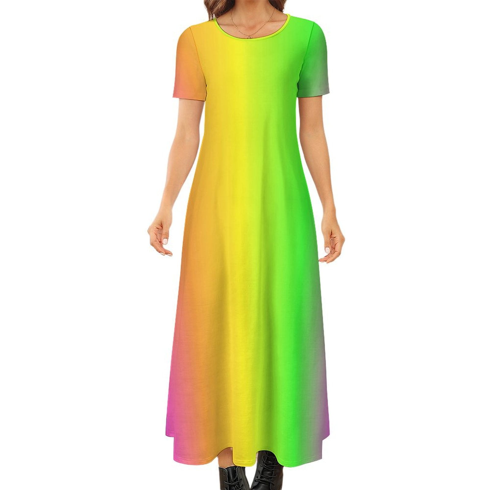 Striped Dress Abstract Art Funny Boho Beach Long Dresses Womens Cute ...