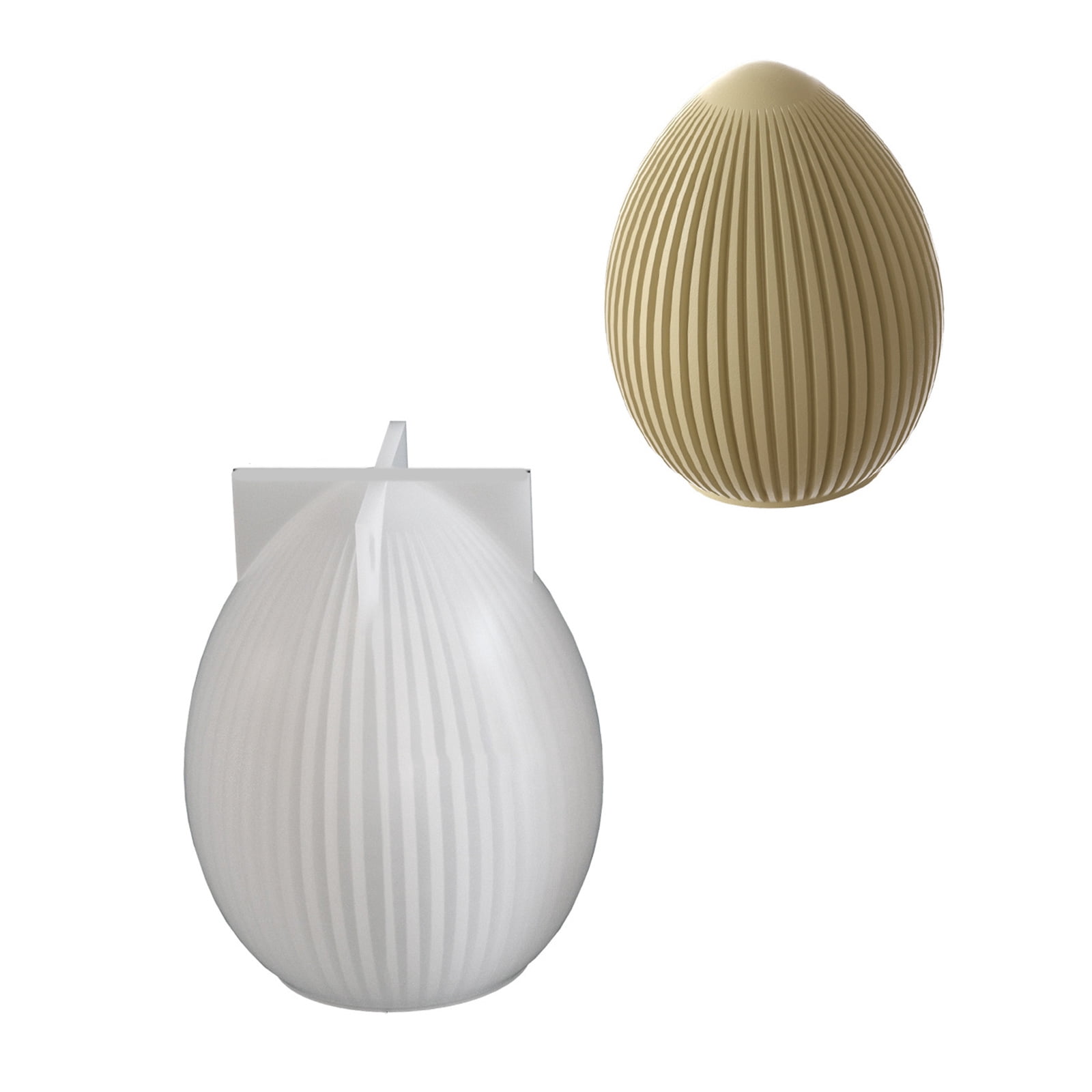 Striped Easter Hare Eggs Silicone Molds Grade Silicone for Making Soap ...