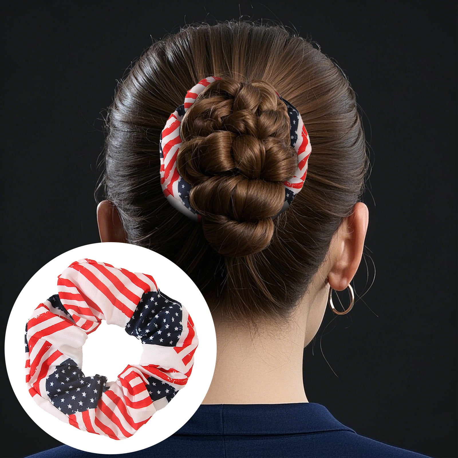 Striped Fabric Large Intestine Hairband Festive Hair Accessories for ...