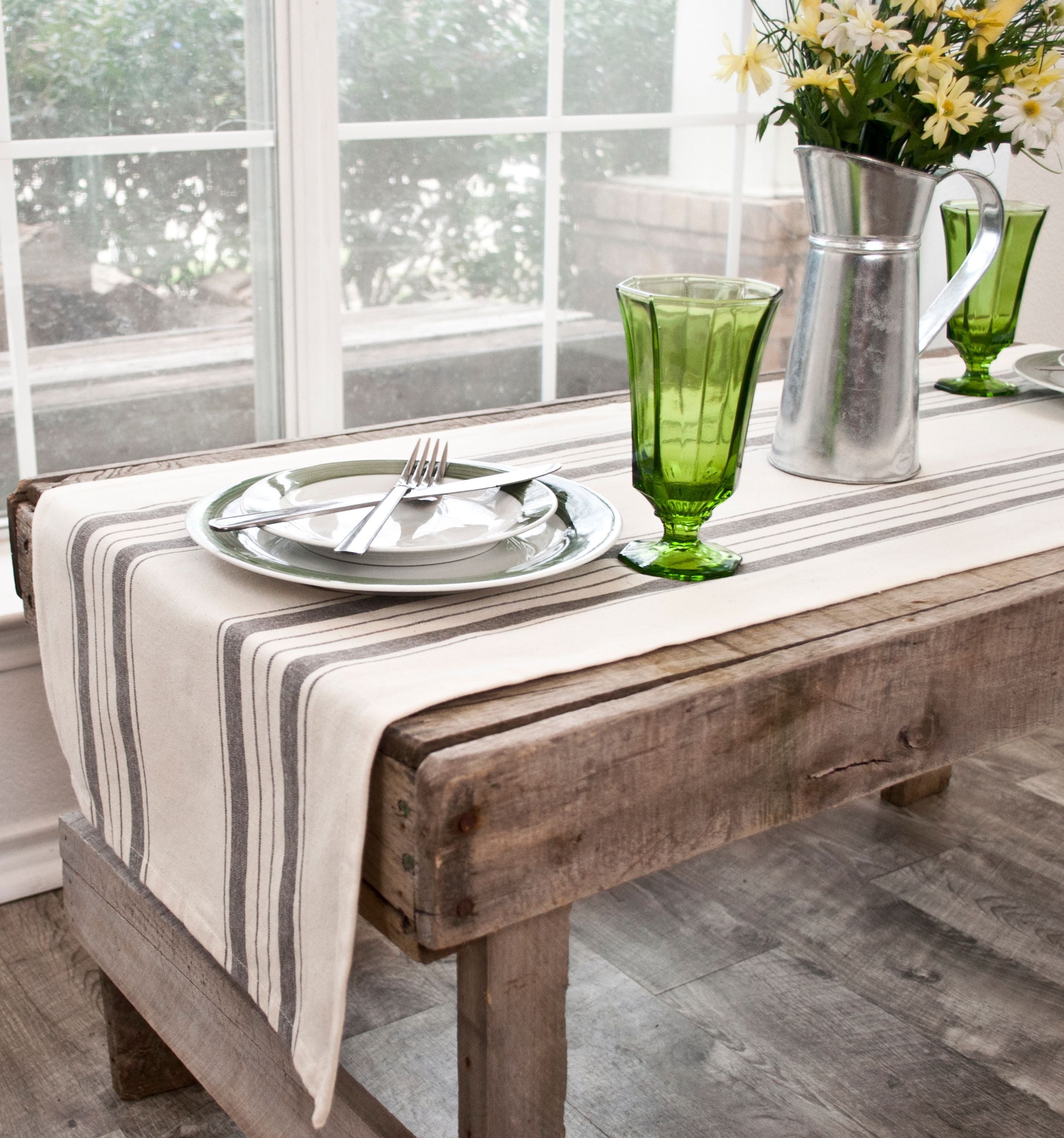 Striped Farmhouse Cotton Table Linen Collection - Walmart.com