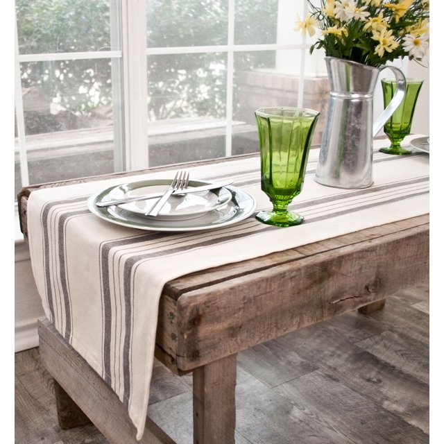 Striped Farmhouse Cotton Table Linen Collection - Walmart.com