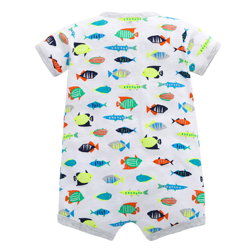 Striped Girl Printed Romper Clothes Baby One-Pieces Boy Bodysuit ...