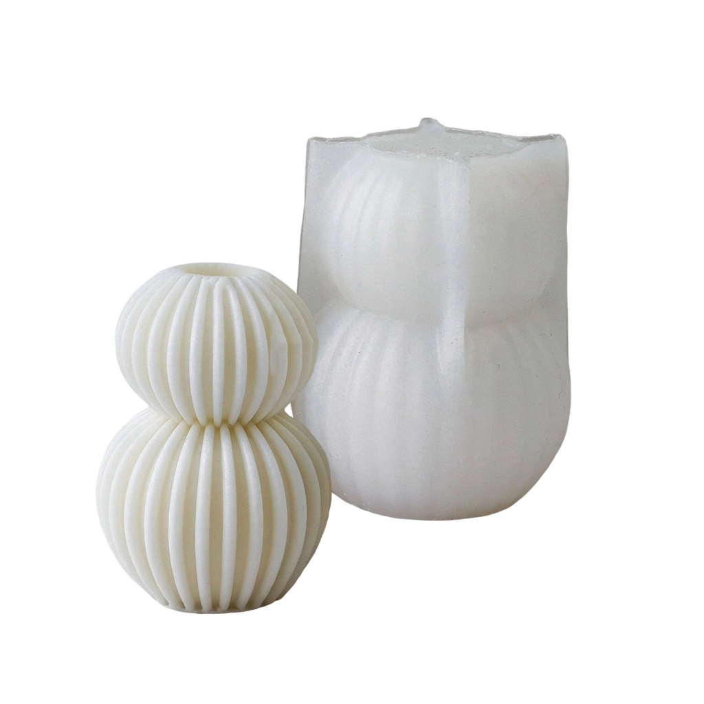 Striped Inspired Round Sphere Candle Mold Striped Sphere Shaped Candle ...