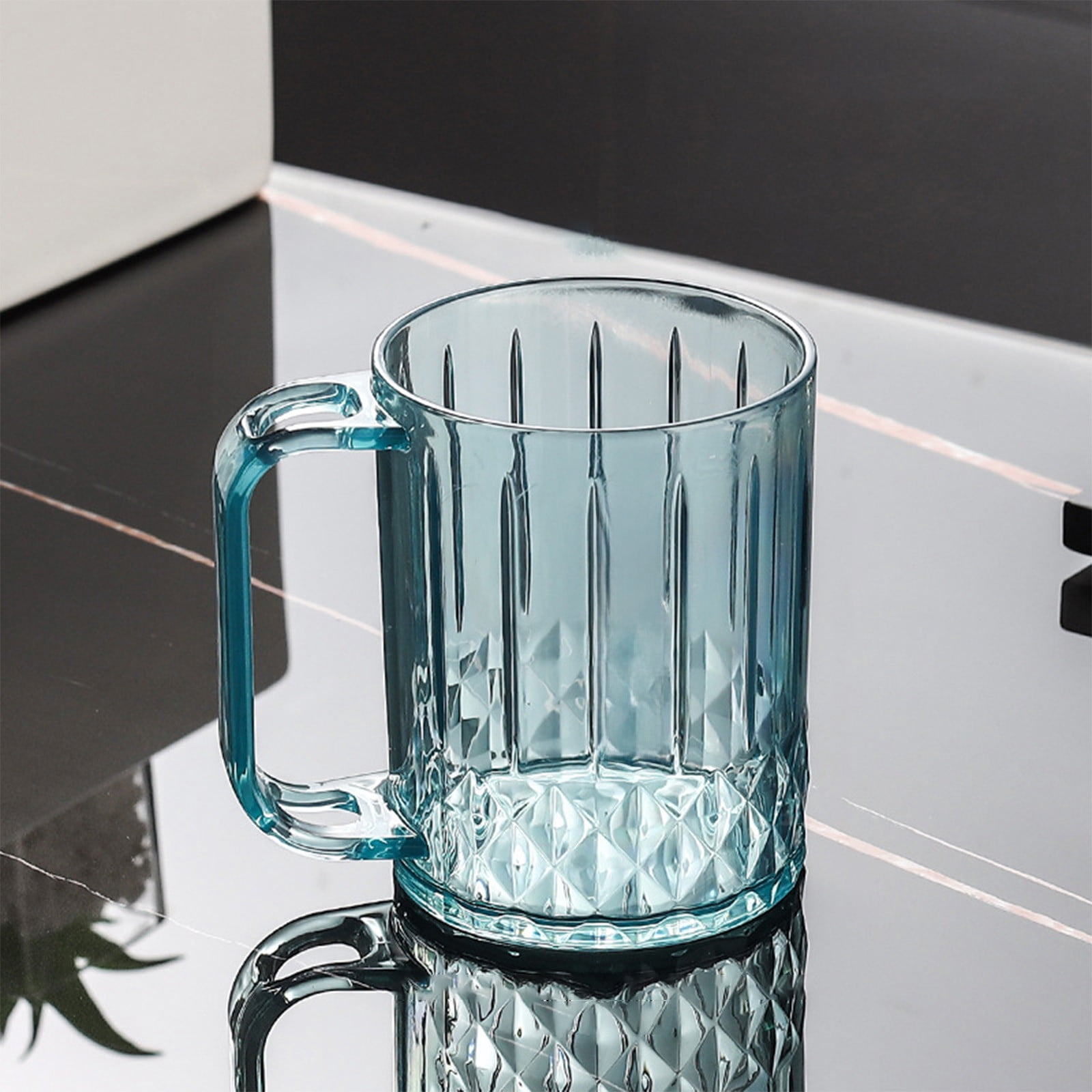 Striped Mouthwash Cup, Household Transparent Plastic Cups with Holes ...