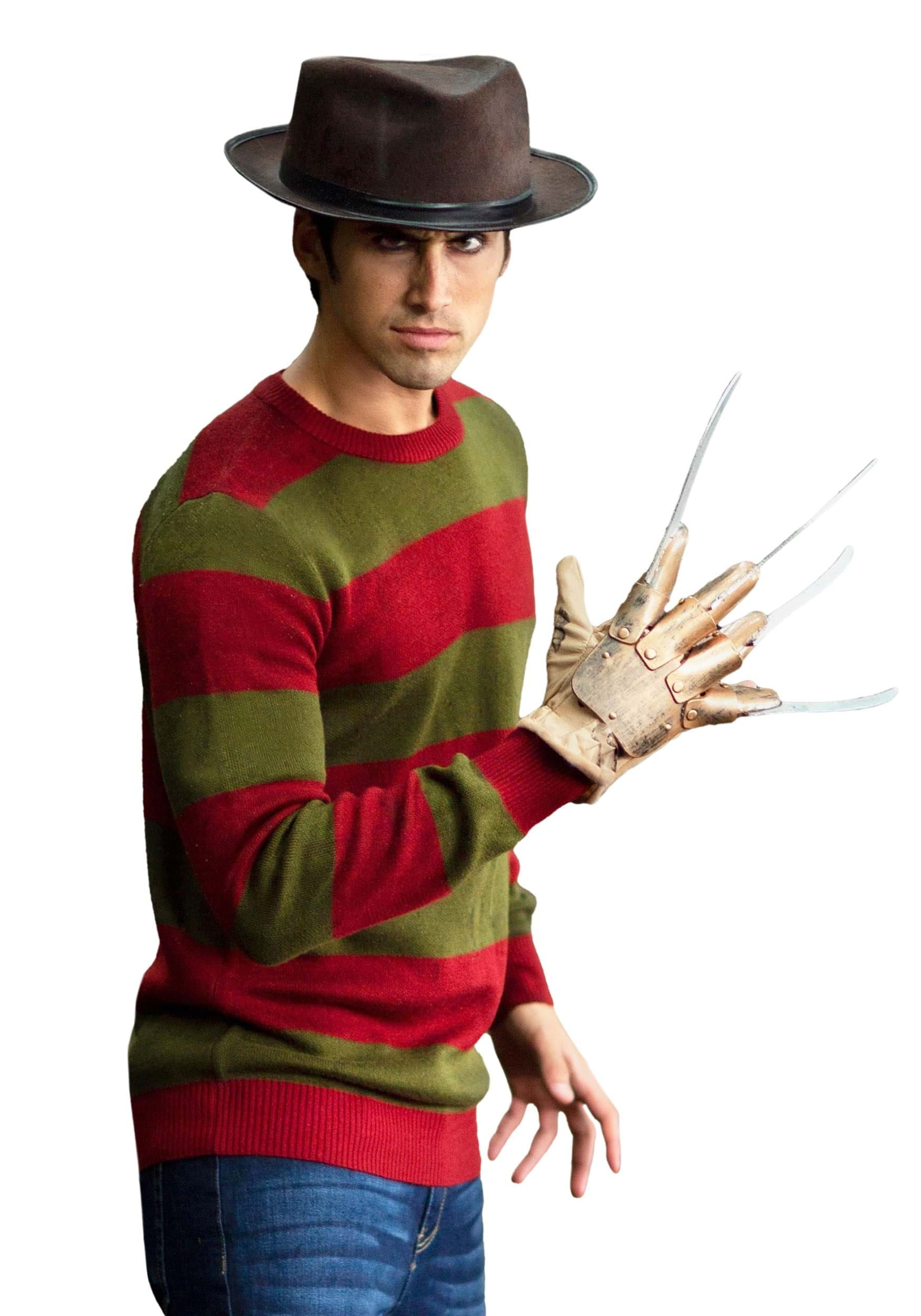 Striped Nightmare on Elm Street Freddy Adult Sweater - Walmart.com