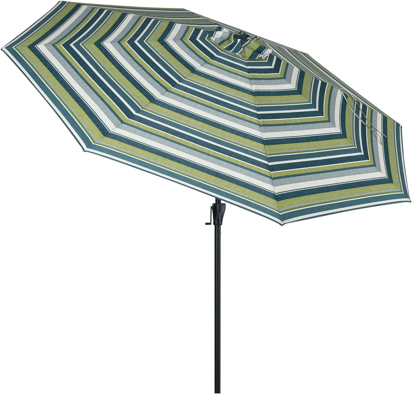Striped Patio Umbrellas Outdoor Table Market Umbrellas with Crank ...
