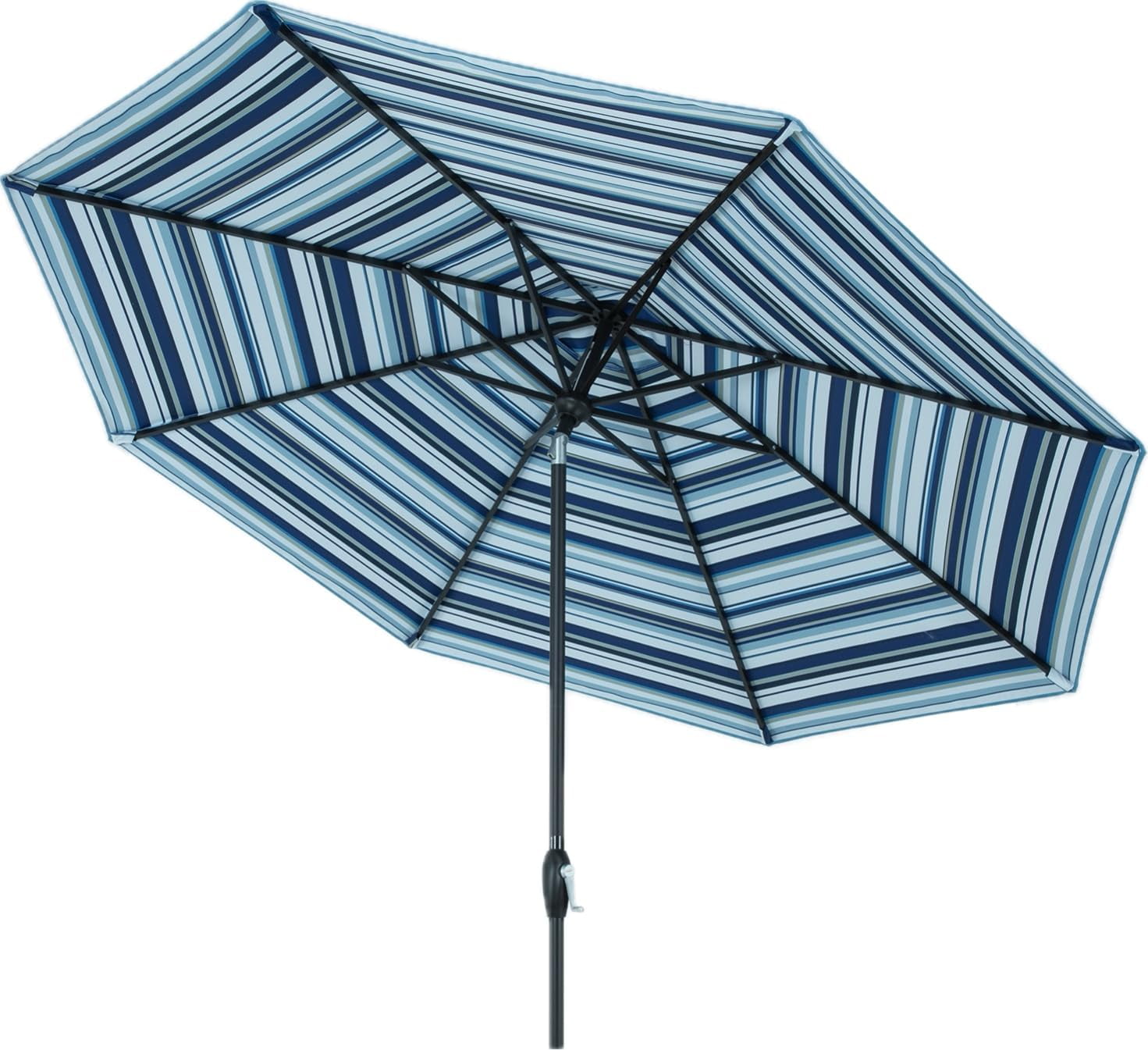 Striped Patio Umbrellas Outdoor Table Market Umbrellas with Crank ...