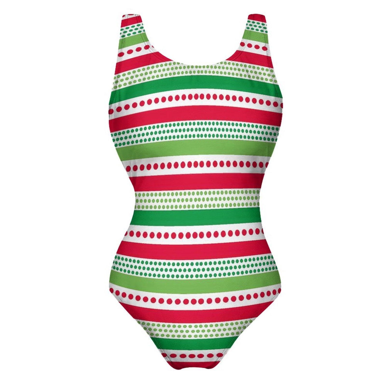 Striped Polka Dot Swimsuit Blue and White Push Up Swimwear One Piece ...