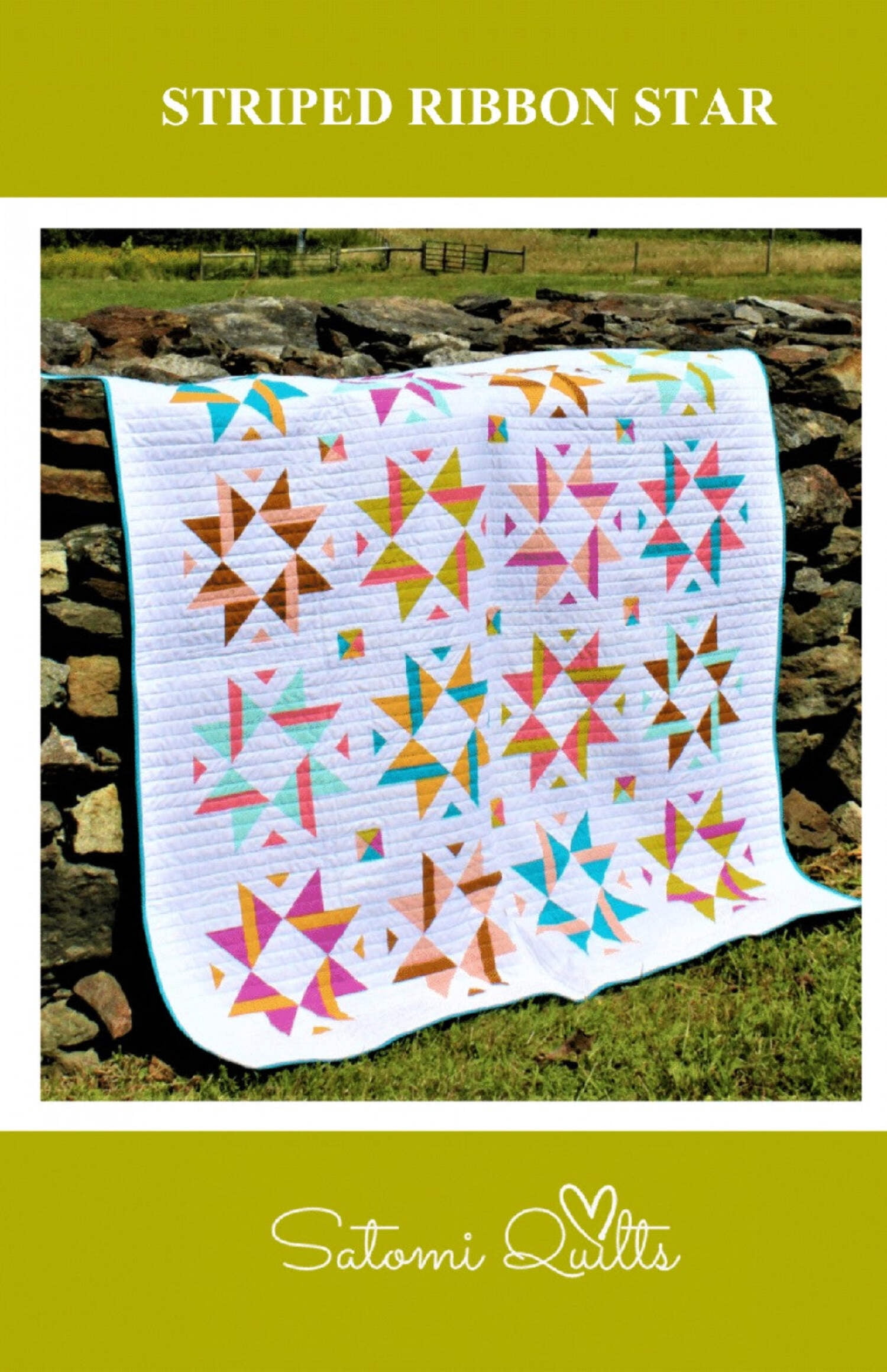 Striped Ribbon Star Quilt Pattern - Walmart.com