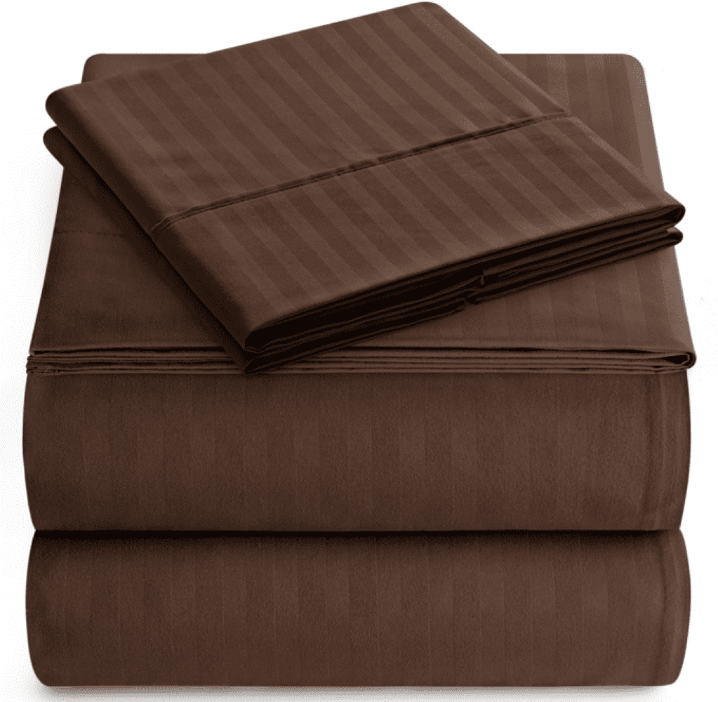 Striped Sheets 1800 Collection 4 Piece Bed Sheet Set - King ~ Queen ...