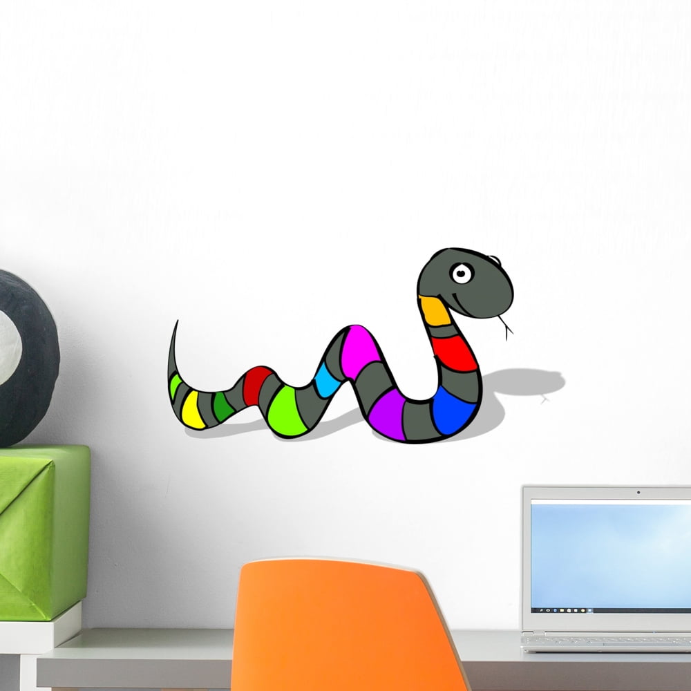 Striped Snake Wall Decal Sticker by Wallmonkeys Vinyl Peel & Stick ...
