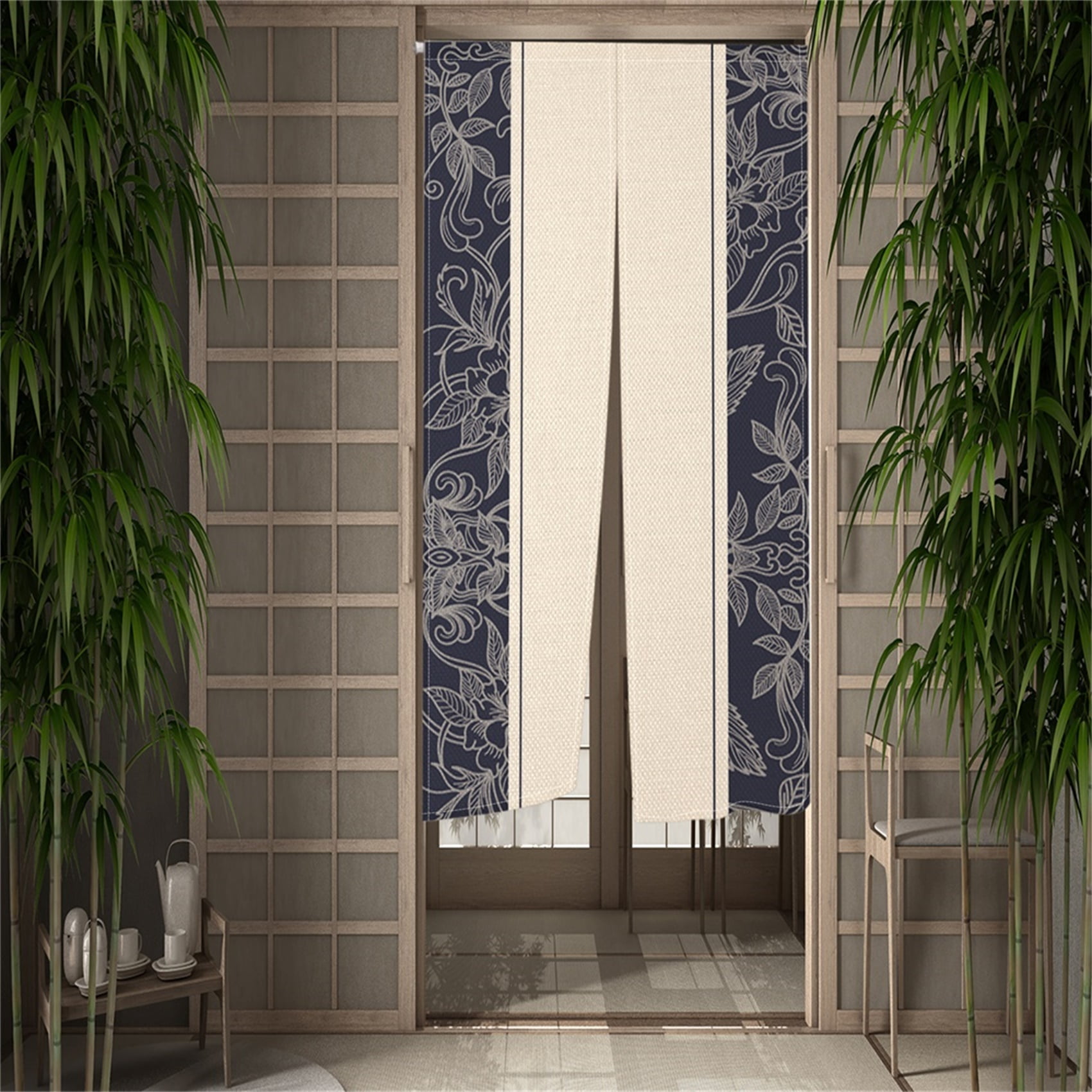 Striped Southeast Asia Door Curtain Ethnic Texture Noren Blue Colorful Curtain Kitchen Room ...