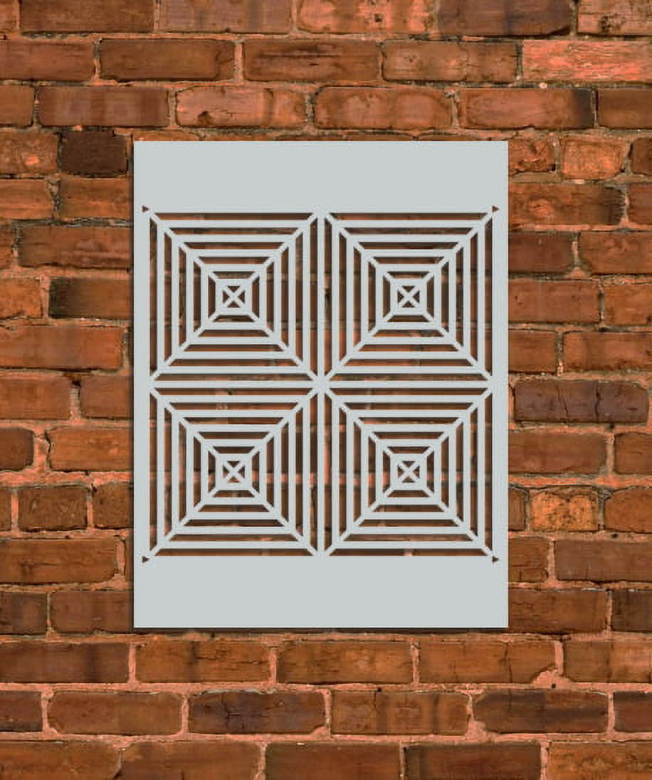 Striped Triangles Stencil - Walmart.com