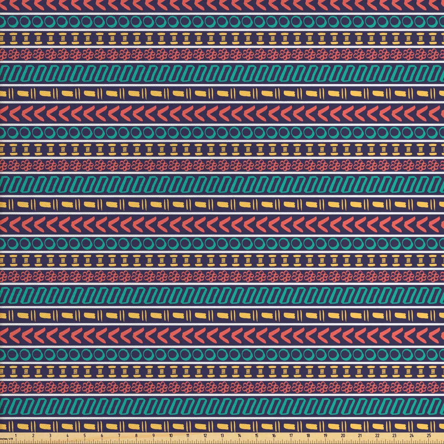 Ambesonne Ethnic Fabric by the Yard Upholstery, Style, 10 Yards ...