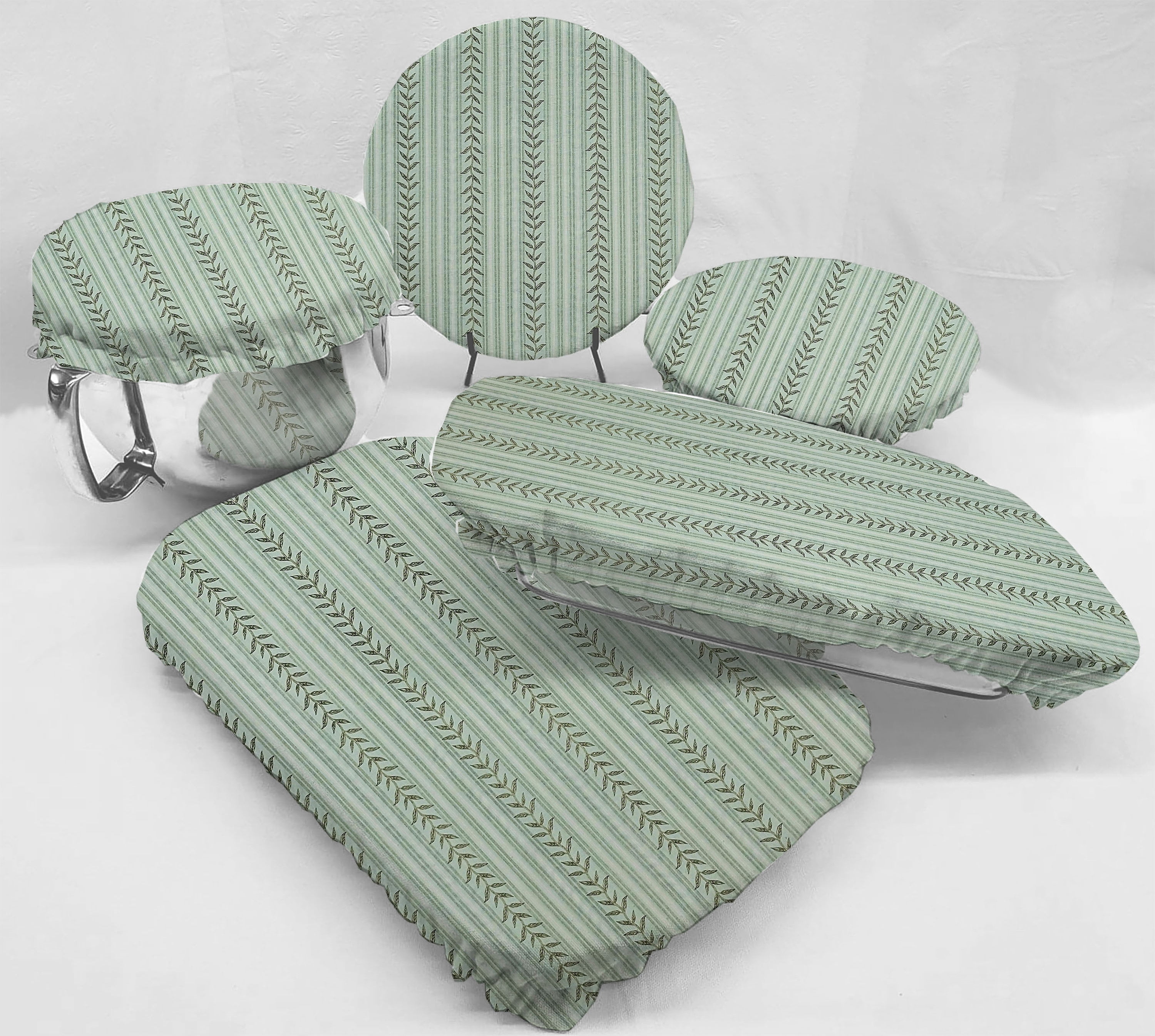 Striped Vines Reusable Fabric Bowl and Casserole Pan Covers by Penny's ...