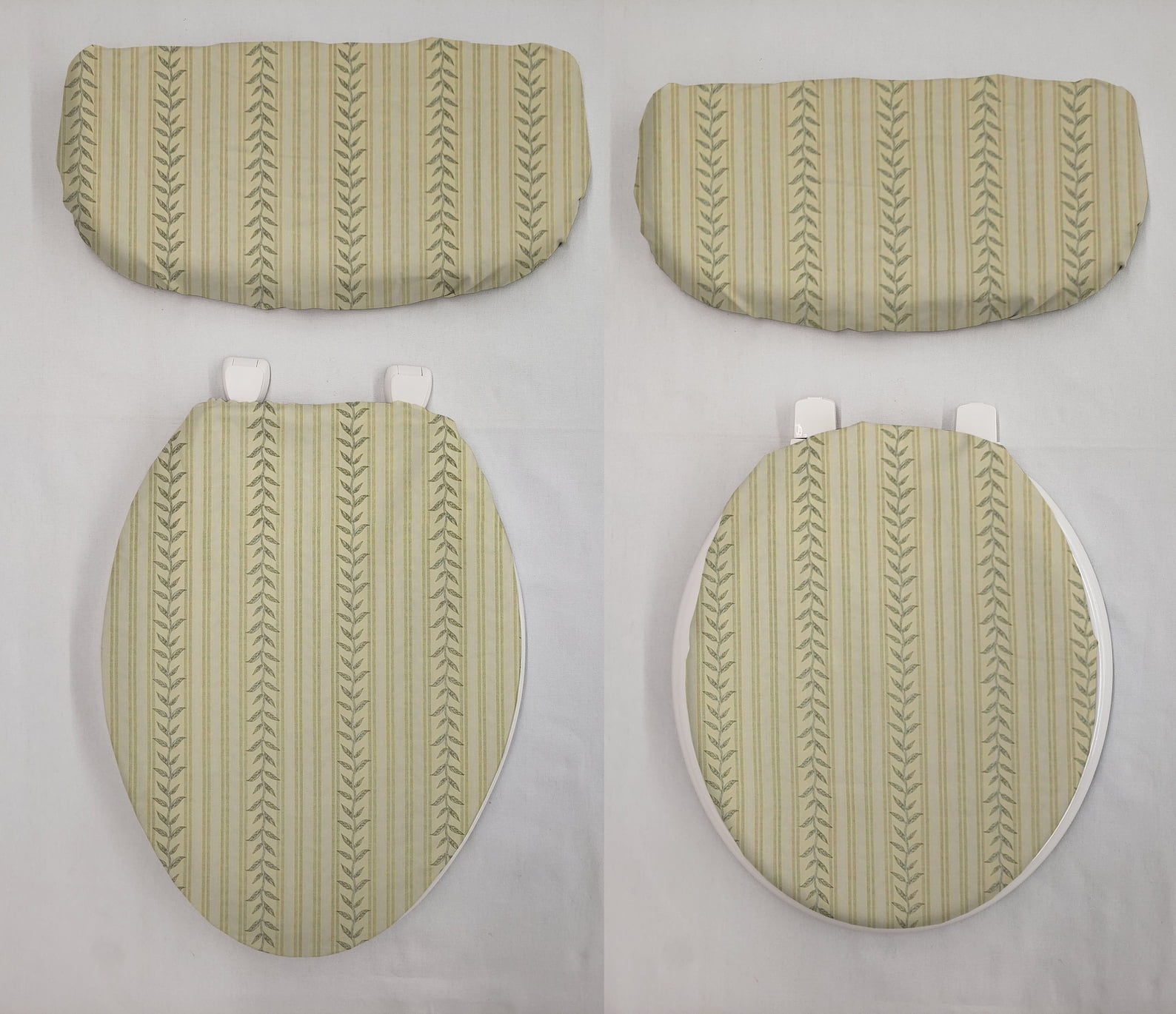 Striped Vines Toilet Seat Lid and Tank Cover Set by Penny's Needful ...