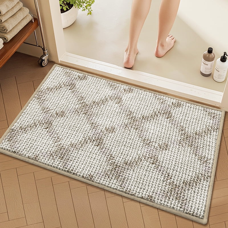 Striped floor mat bathroom quick-drying anti-slip mat household items ...