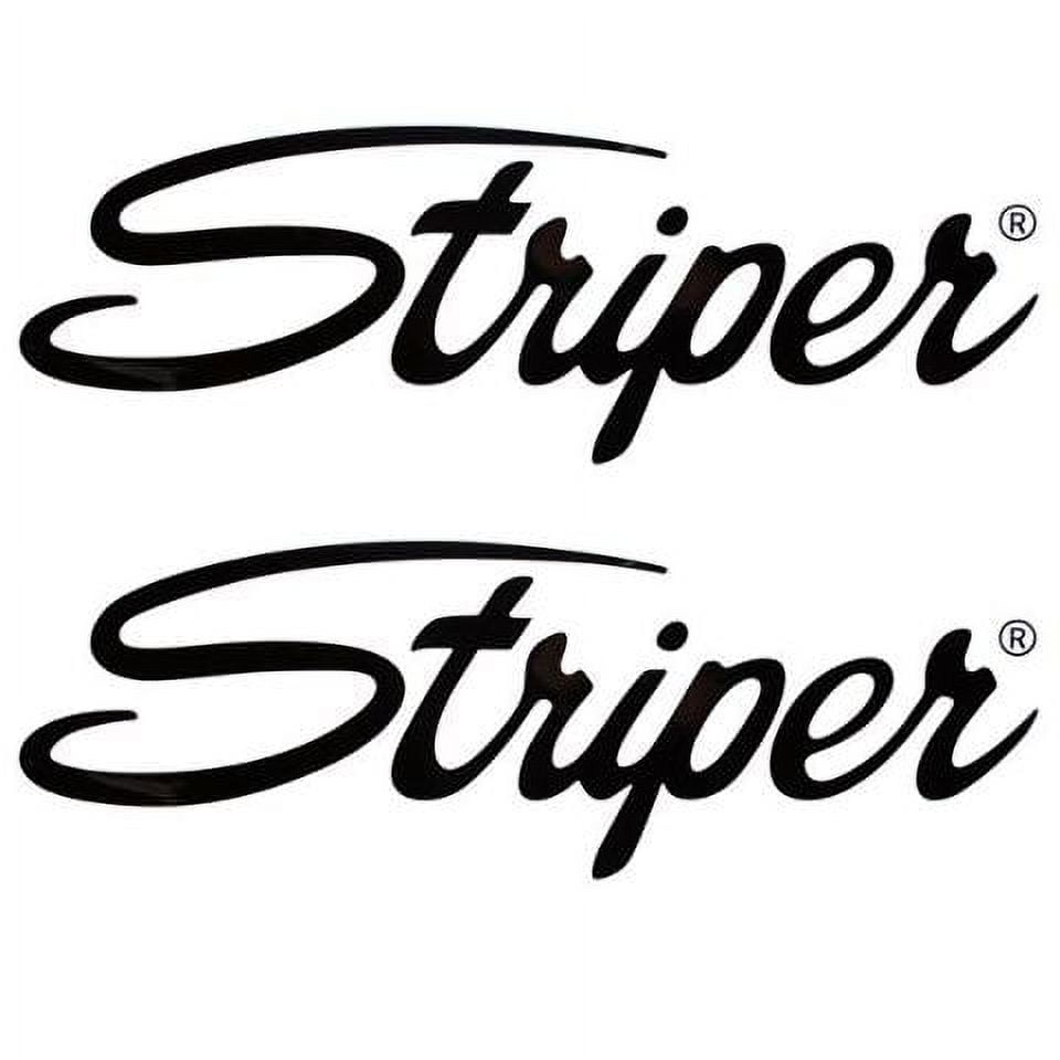 Striper Boat Emblem Decal Stickers | Logo 16 3/4 Inch Black (Pair ...