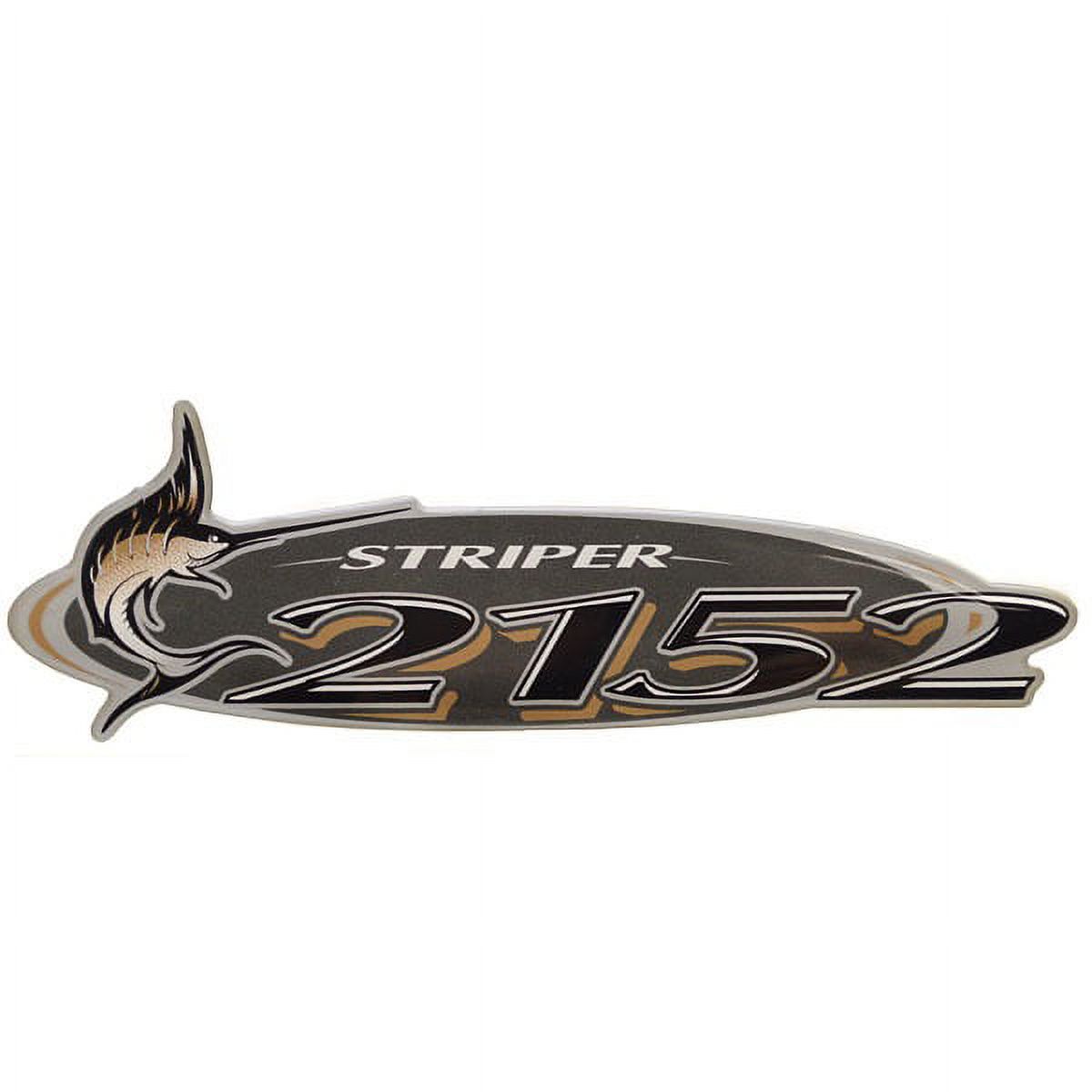 Striper Boat Raised Decal 8626-9143-DECAL | 2152 Gold Gray Sticker ...