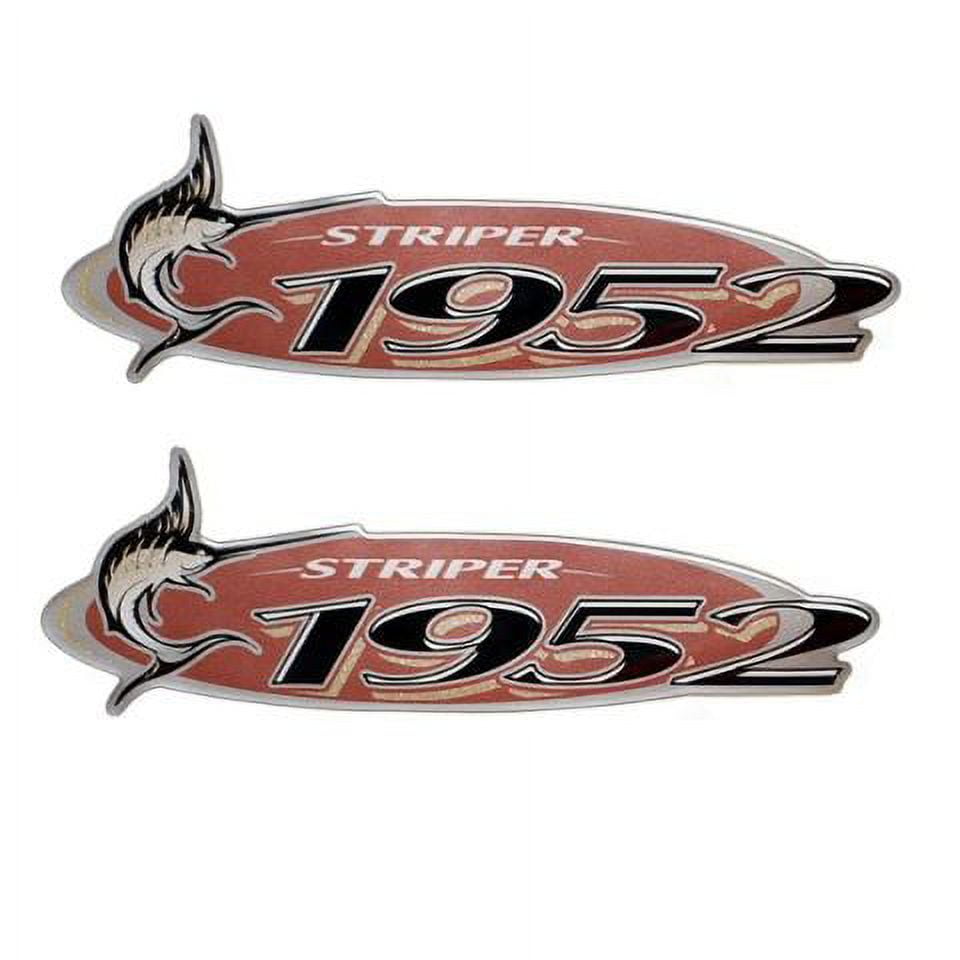 Striper Boat Raised Decal Stickers | 1952 Foam Filled Emblems (Pair ...