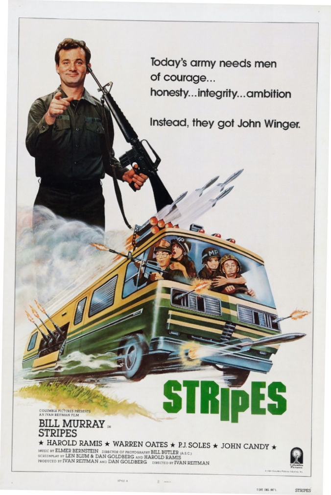 Stripes Movie Poster 24x36 24x36 Unframed, Age: Adults, Rectangle ...
