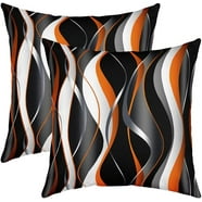 "Efavormart 18"" Black/Gold Decorative Geometric Print Velvet Throw ...