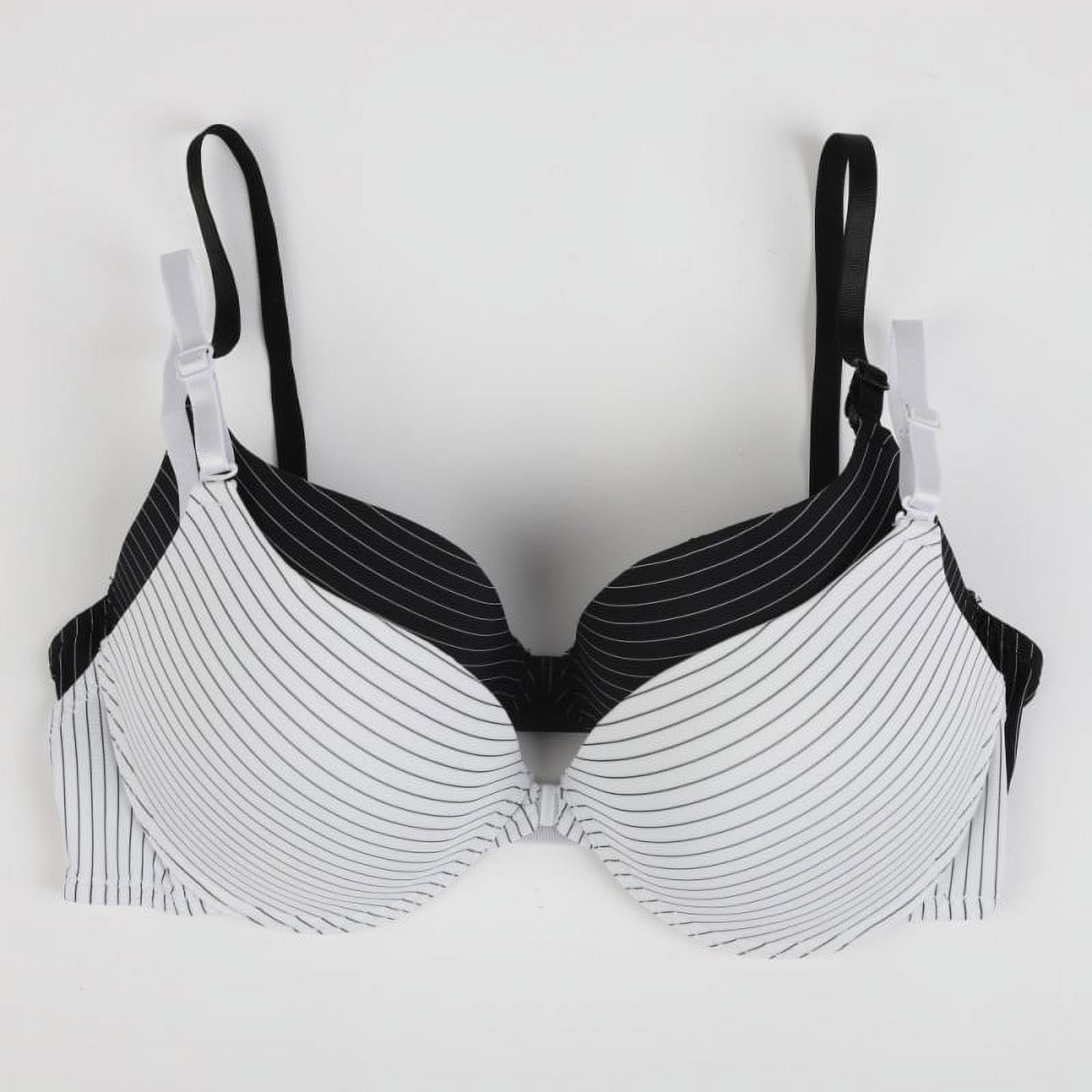 Stripes Simple Sexy Front Closure Bra Stripes Simple Women Push Up ...