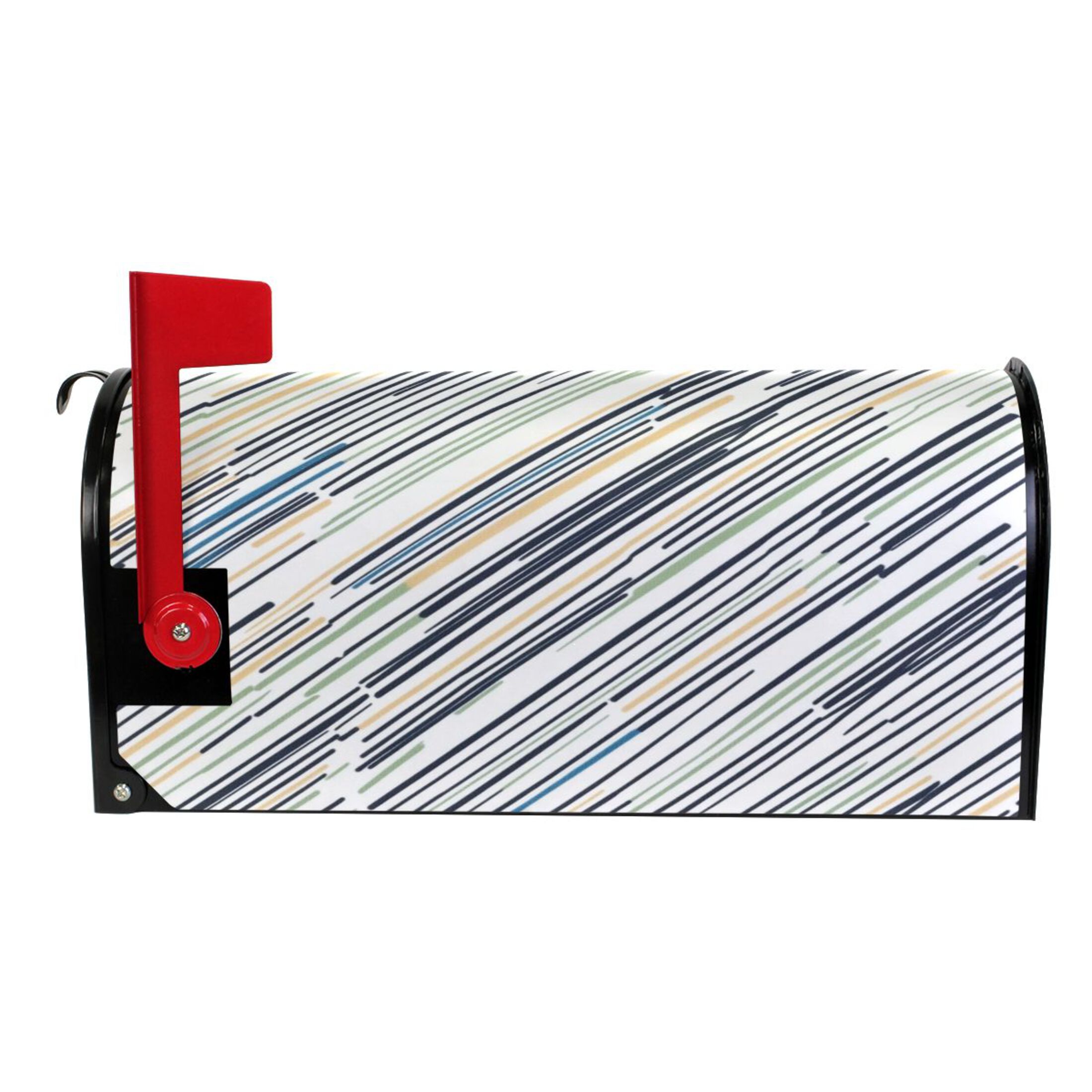 Stripes Thin Diagonal Magnetic PVC Mailbox Cover, 25.4" x 20.7" Large ...