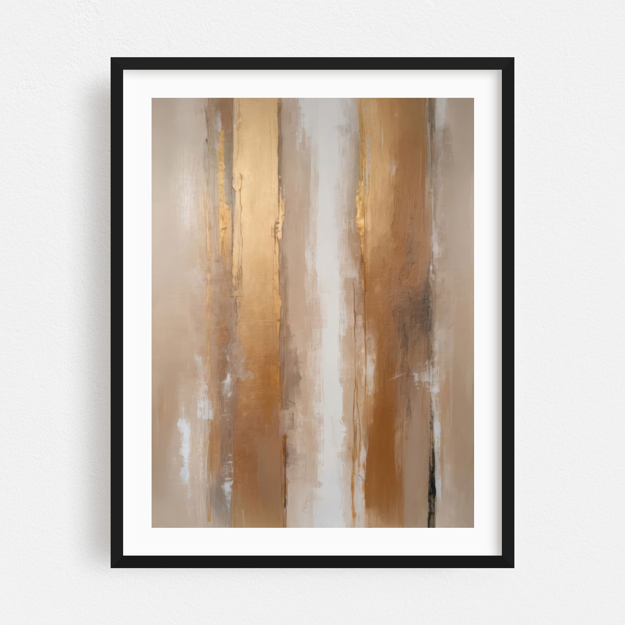 Stripes in Soft Neutrals - Digital Art Abstract Modern Art Minimalist ...