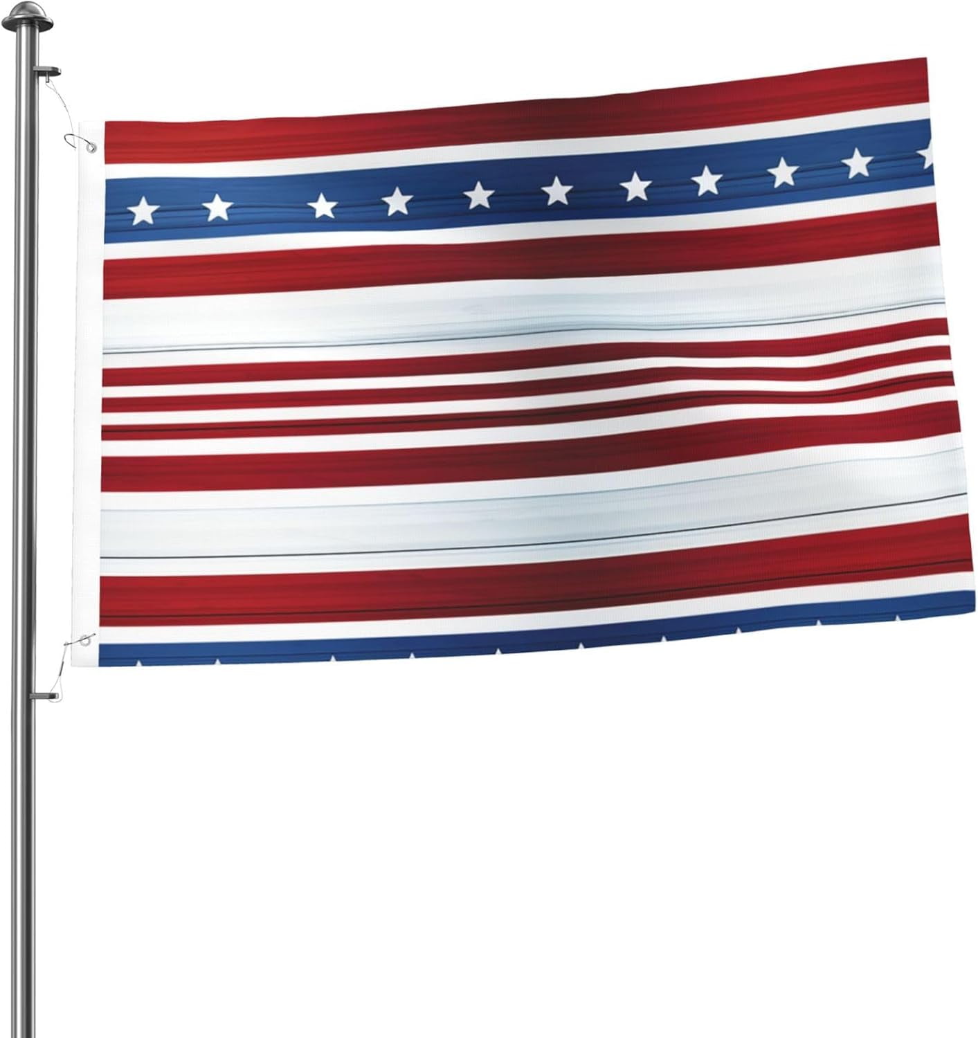 Stripes on white background Garden Flags Holiday Banner with Brass ...