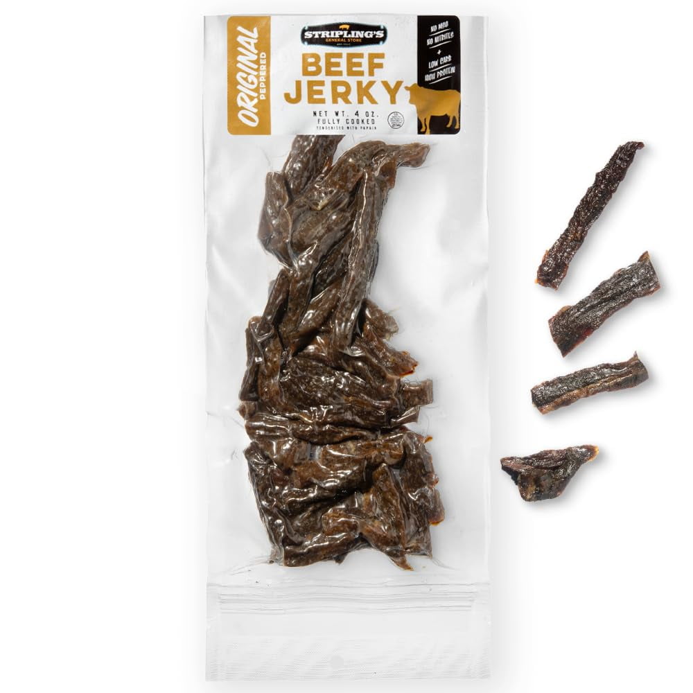 Stripling's Original Peppered IRF13 Jerky - Family Owned Jerky Snack ...