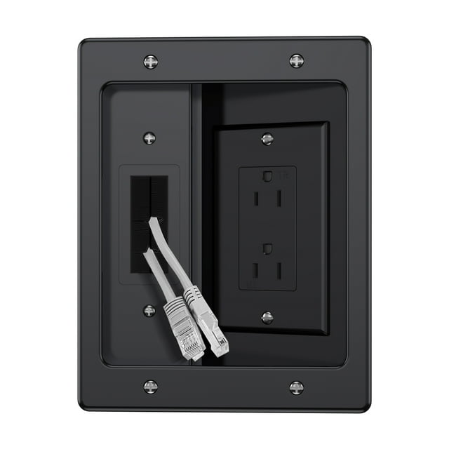 Stripoo In Wall Television Power Cable Management Kit,Recessed Outlet ...