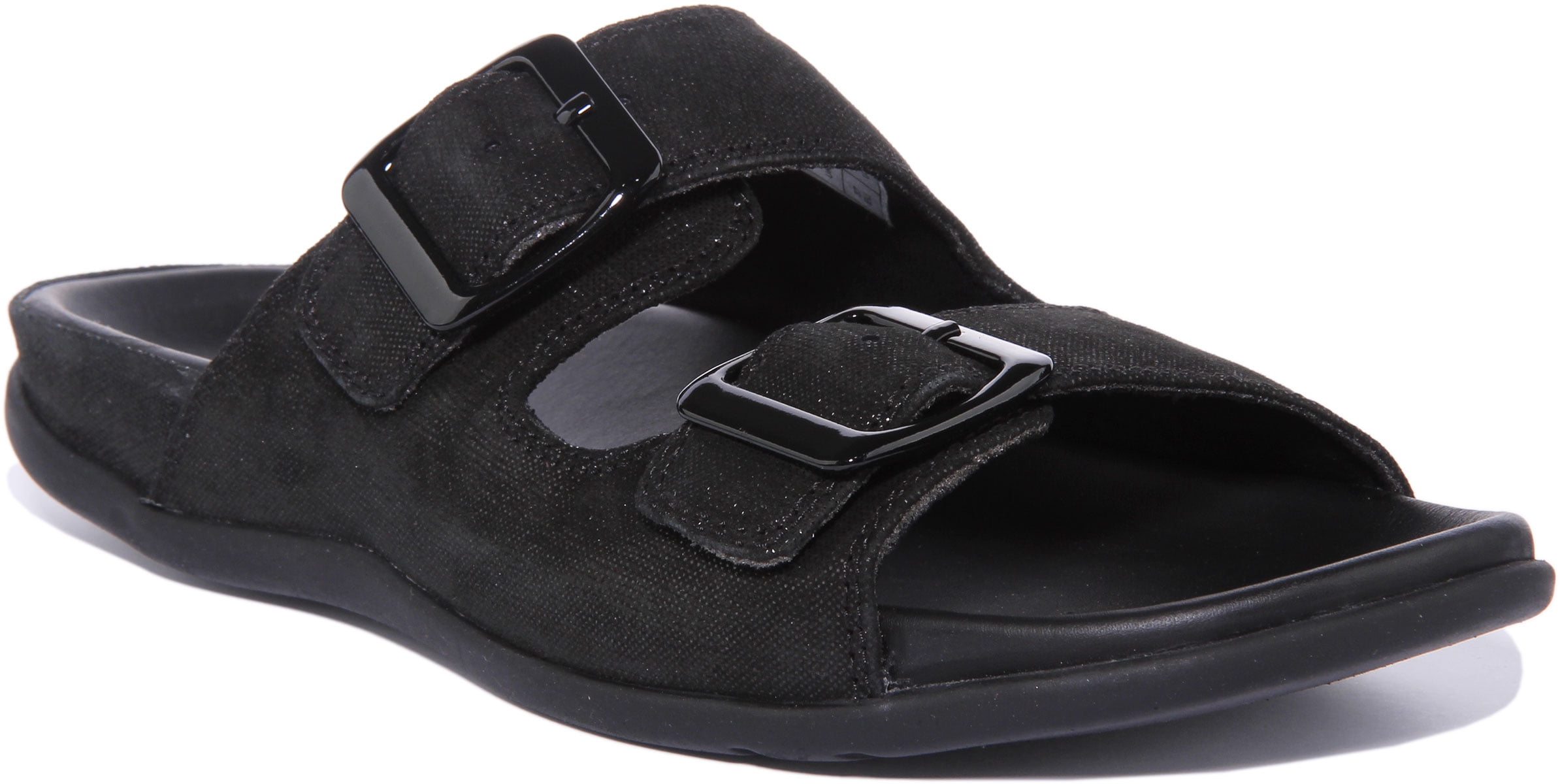 Strive Largo Women's Leather Sandal With Two Adjustable Buckle Straps ...