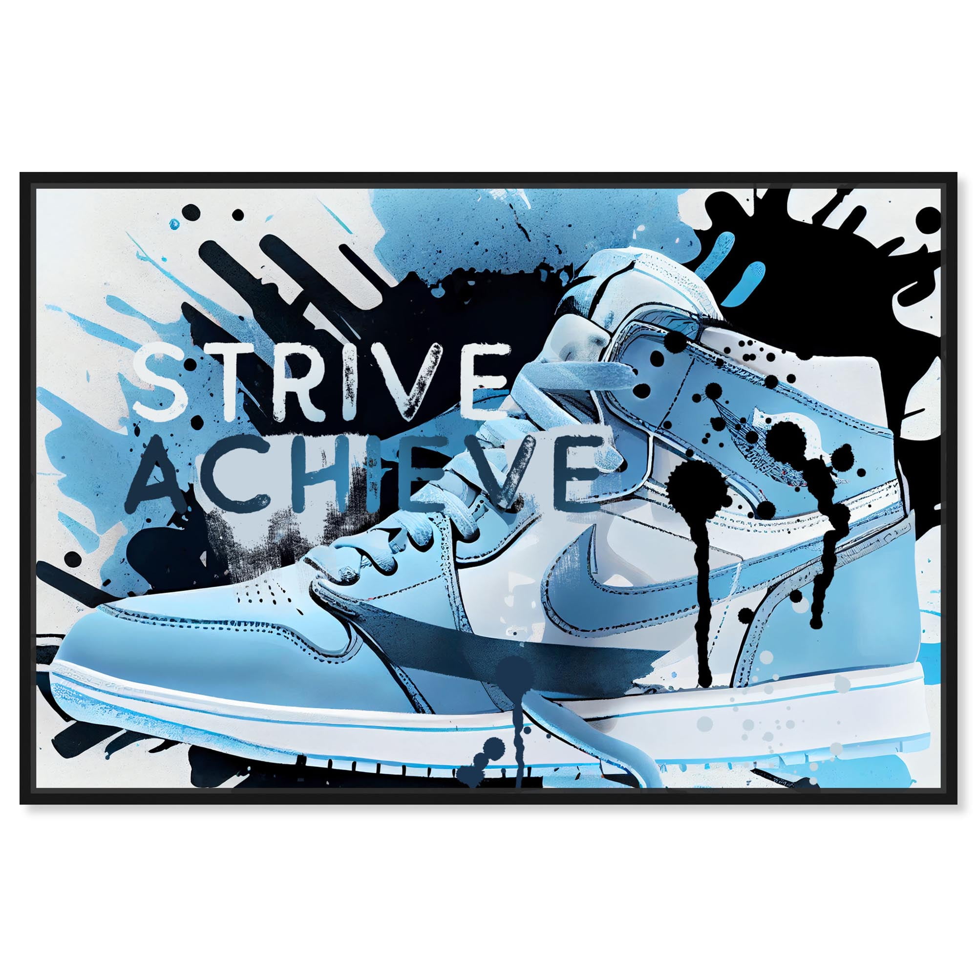 Strive Sneaker Canvas Sneaker Art Prints by Notoriart, Black Frame, 54 ...