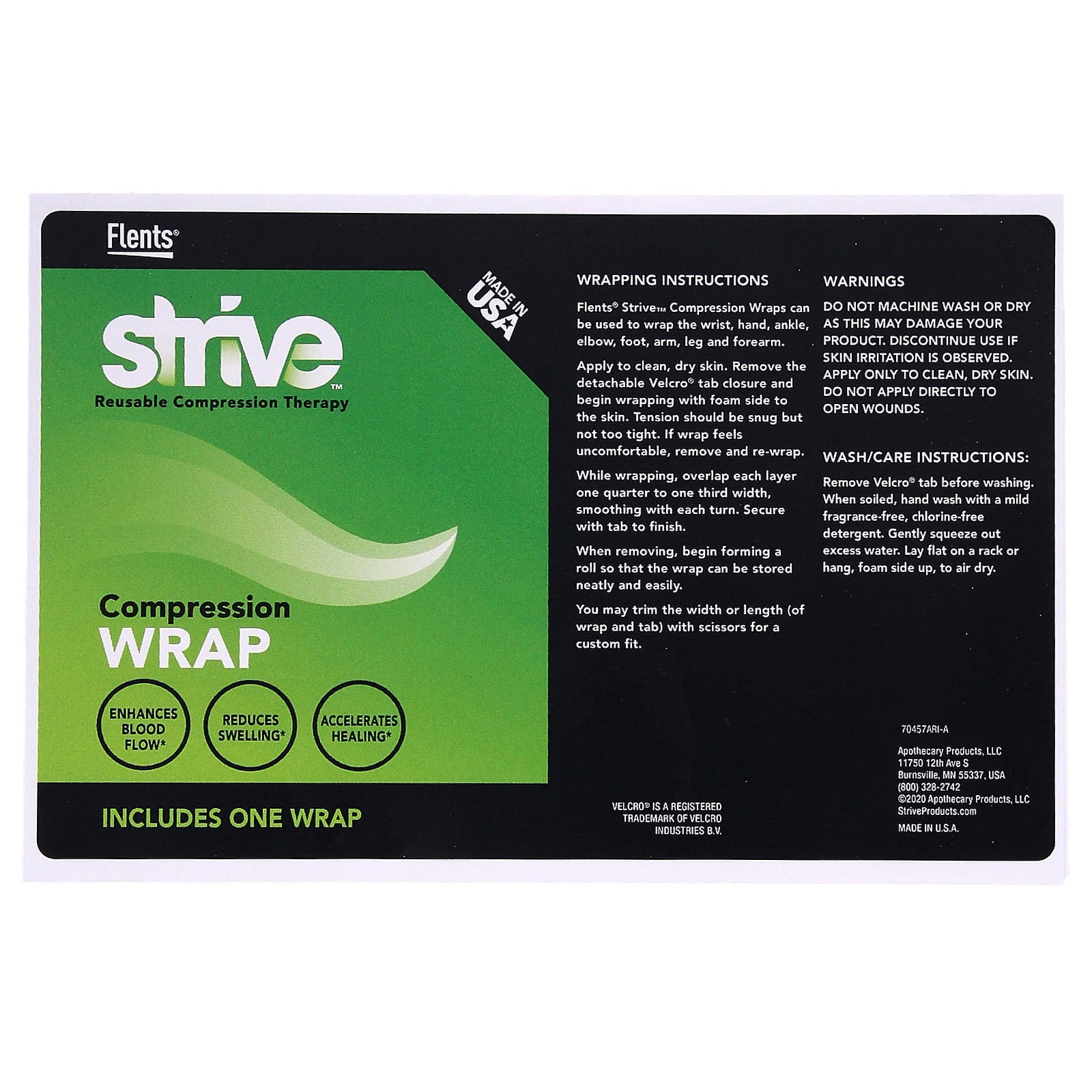 Strive Strive Compression Therapy Wrap to Enhance Blood Flow, Black HSA/FSA Eligible - Walmart.com