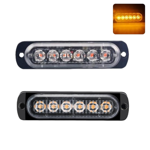 Strobe 6 LED Flash Emergency Hazard Warning Grille Light Bar Beacon Car ...