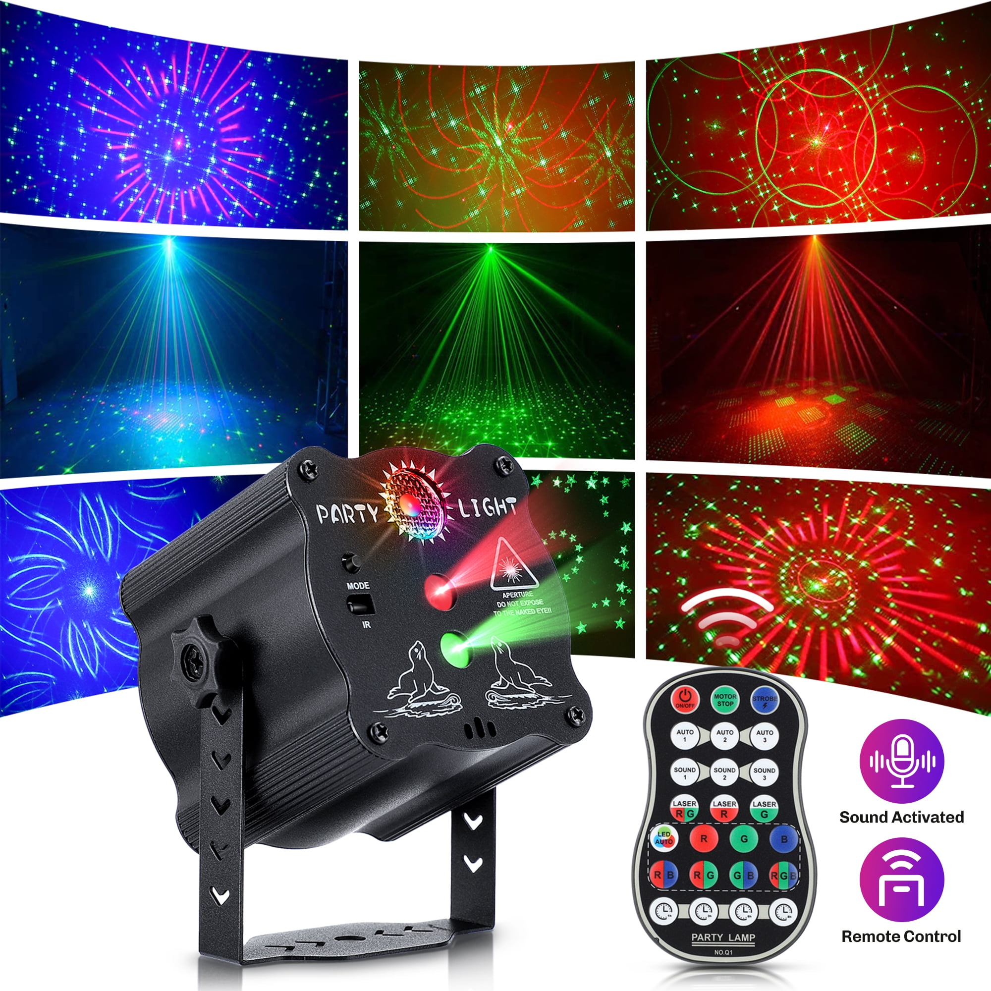 USB Sound Activated Mini Strobe Light with Remote for Parties, DJ ...