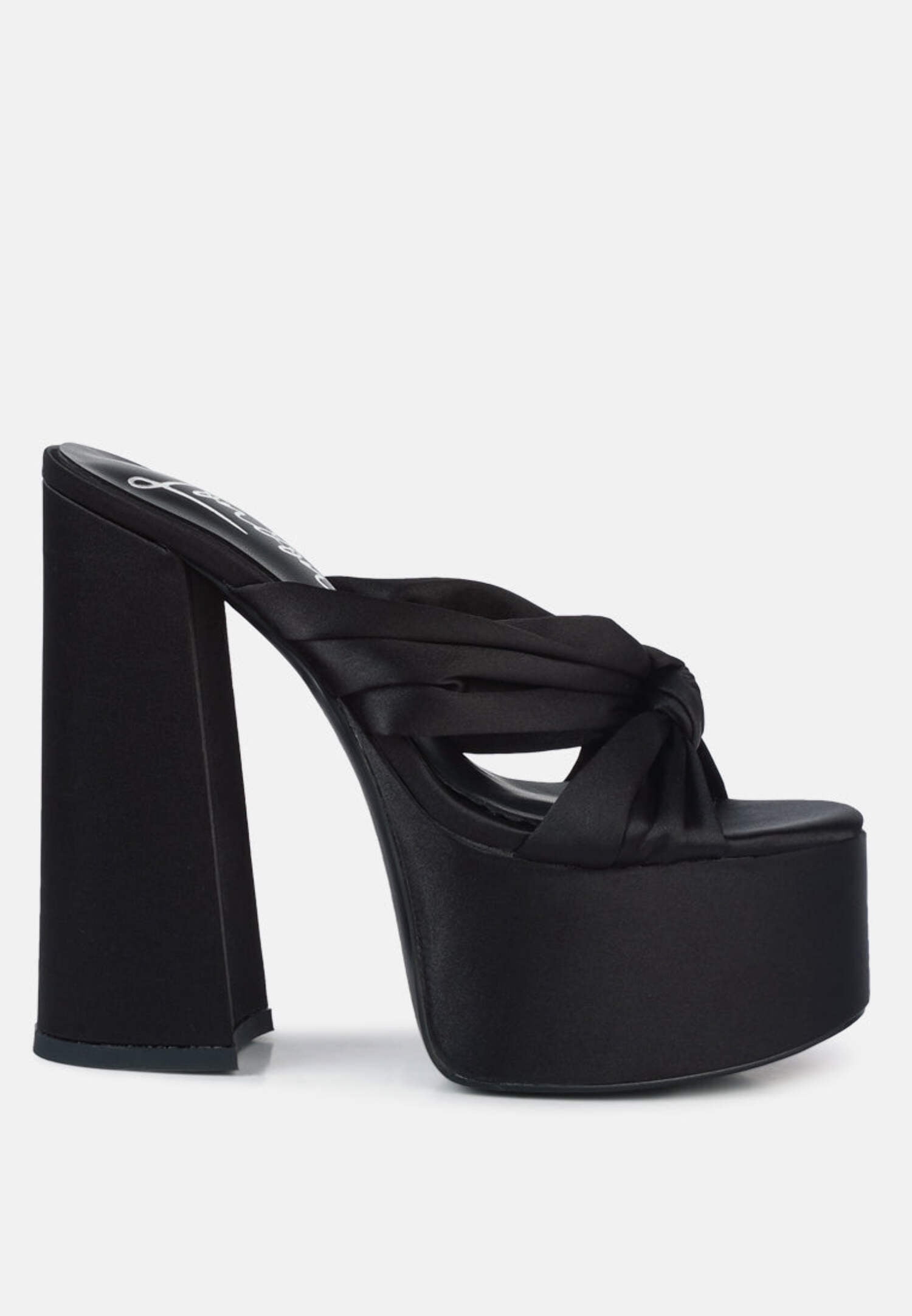 Strobing Knotted Chunky Platform Heels - Walmart.com