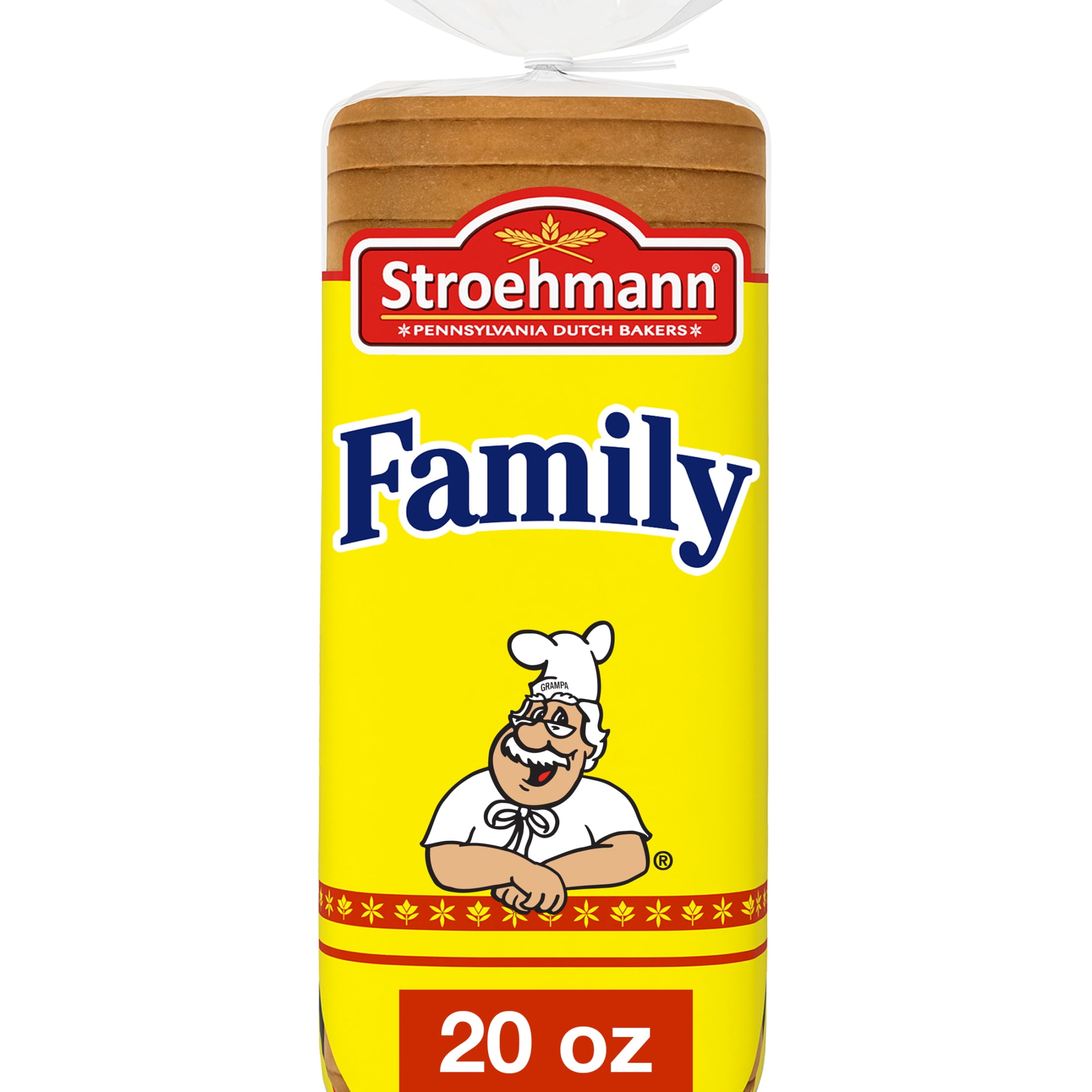 Stroehmann Family Bread, 20 oz, Plain White Bread, Bag - Walmart.com