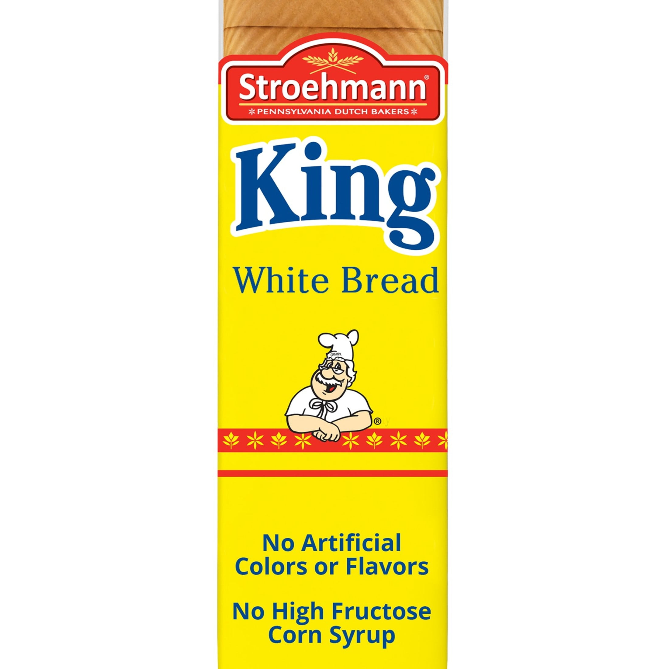Stroehmann King Bread, 22 oz, Plain White Bread, Bag - Walmart Business ...