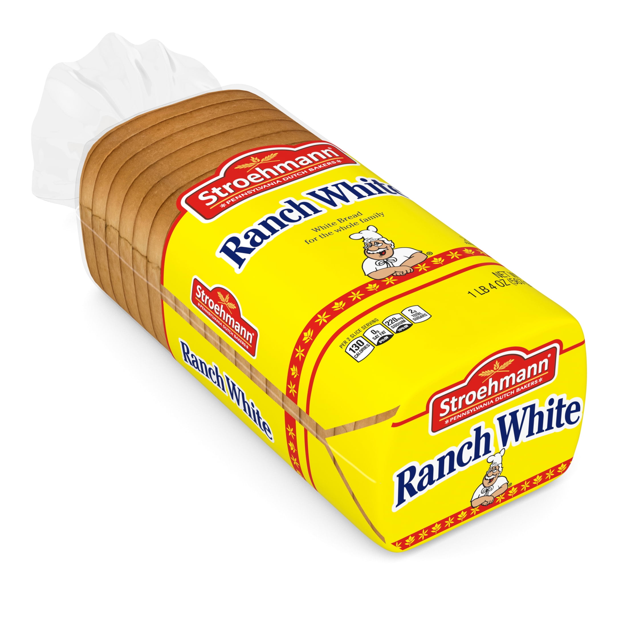 Stroehmann Ranch White Bread, 20 oz, Plain White Bread, Bag - Walmart.com