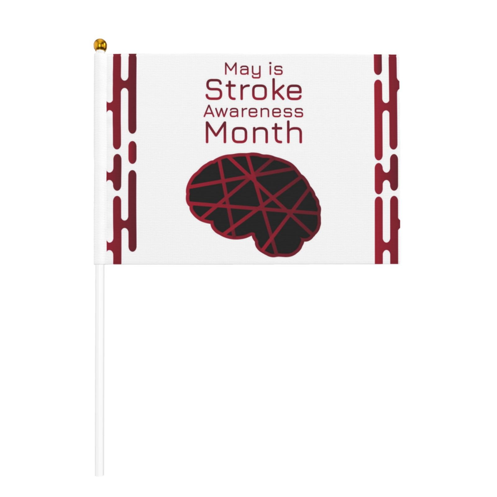 Stroke Awareness Month Flag Small Mini Hand Held Flags Small Miniature ...