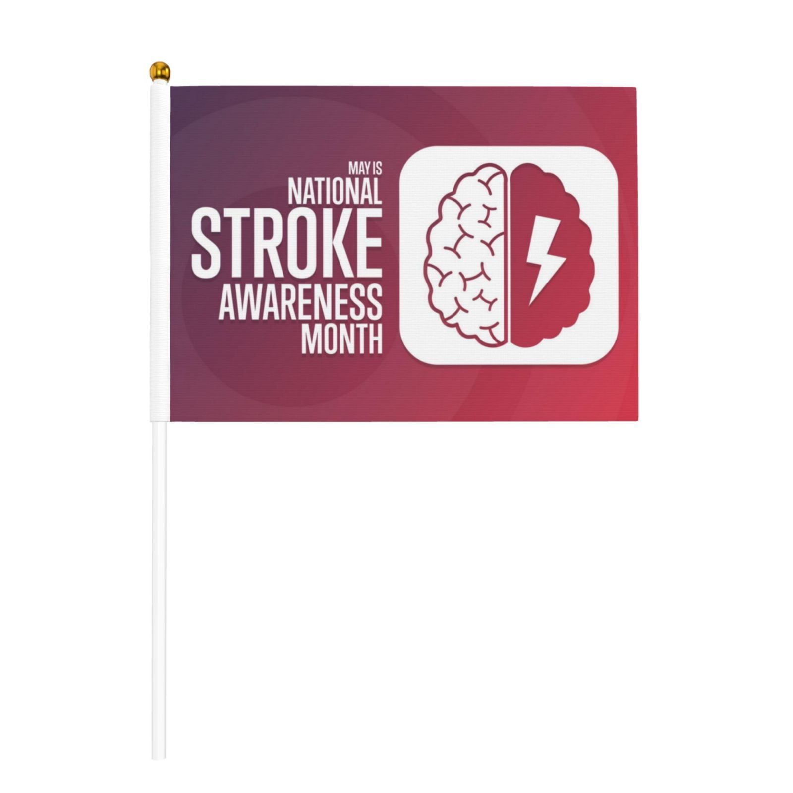 Stroke Awareness Month Flag Small Mini Hand Held Flags Small Miniature ...