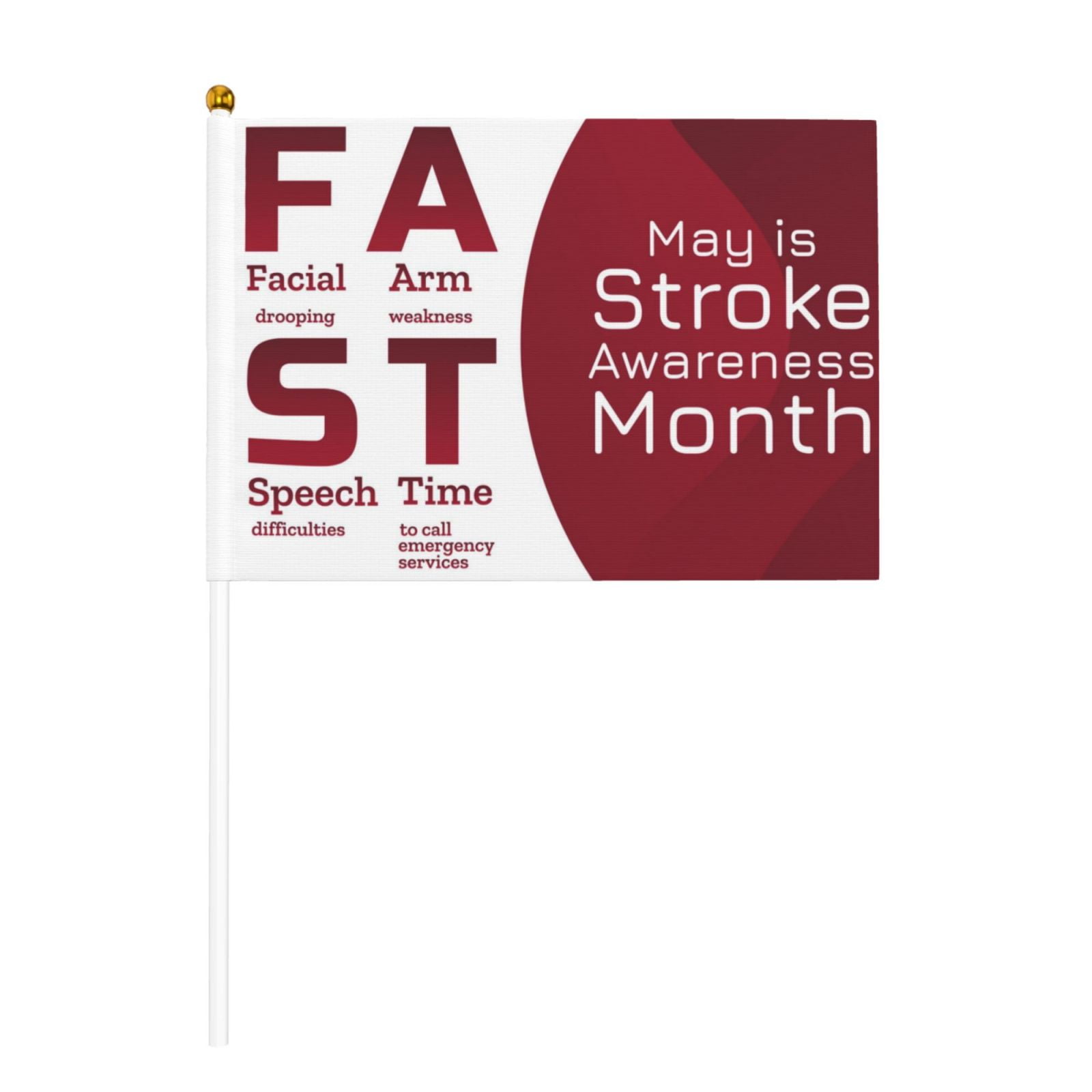 Stroke Awareness Month Flag Small Mini Hand Held Flags Small Miniature ...