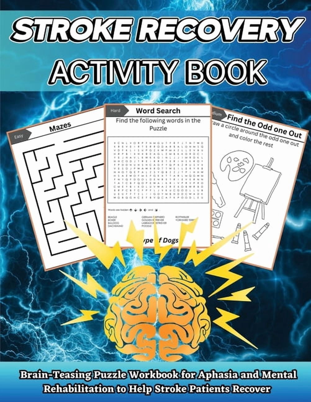 Stroke Recovery Activity Book: Brain-Teaser Puzzle Workbook for Aphasia ...