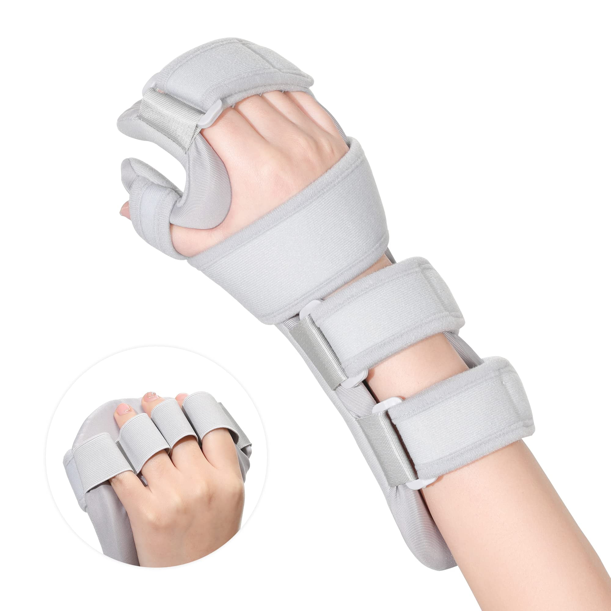 Stroke Resting Hand Splint - Night Immobilizer Wrist Finger Brace for ...