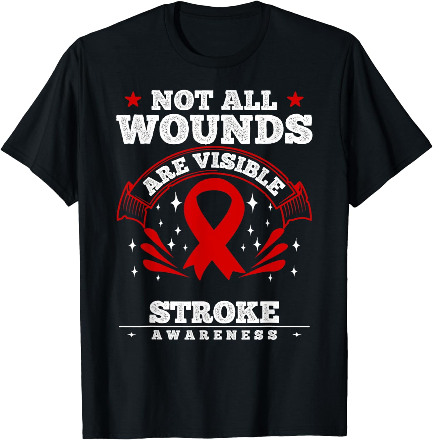 Stroke Survivor - Red Awareness Ribbon T-Shirt - Walmart.com