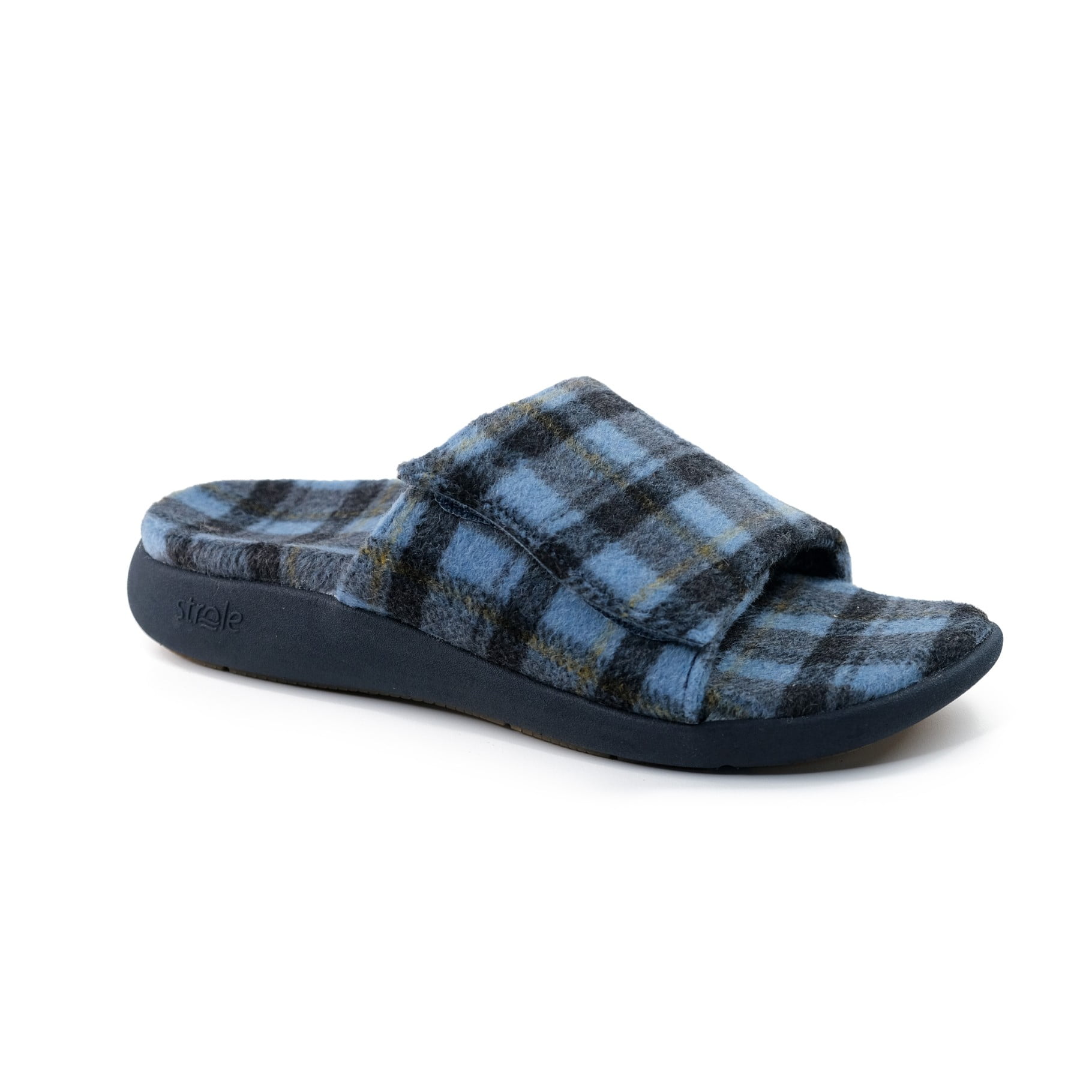 Strole Den Tartan Women's Wool Slide Slippers with Orthotic Arch ...
